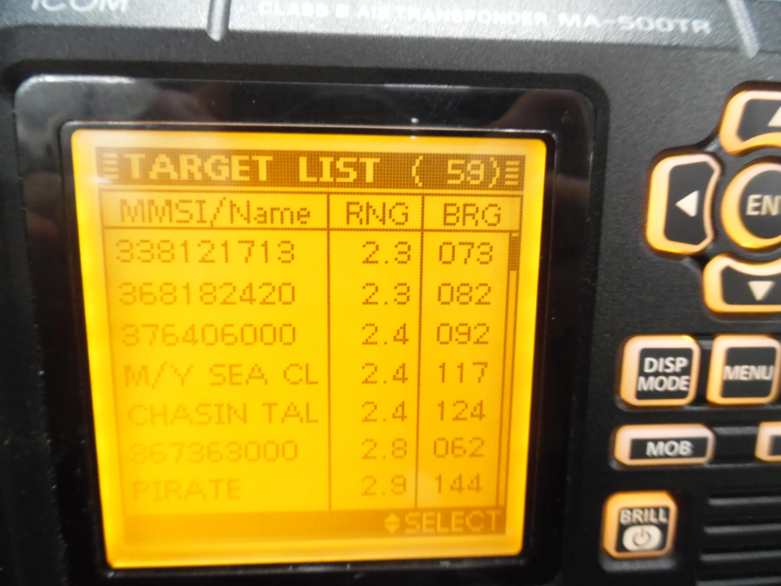 Icom MA-500TR AIS Display Head AIS Class B - For Parts-Powers On - Max ...