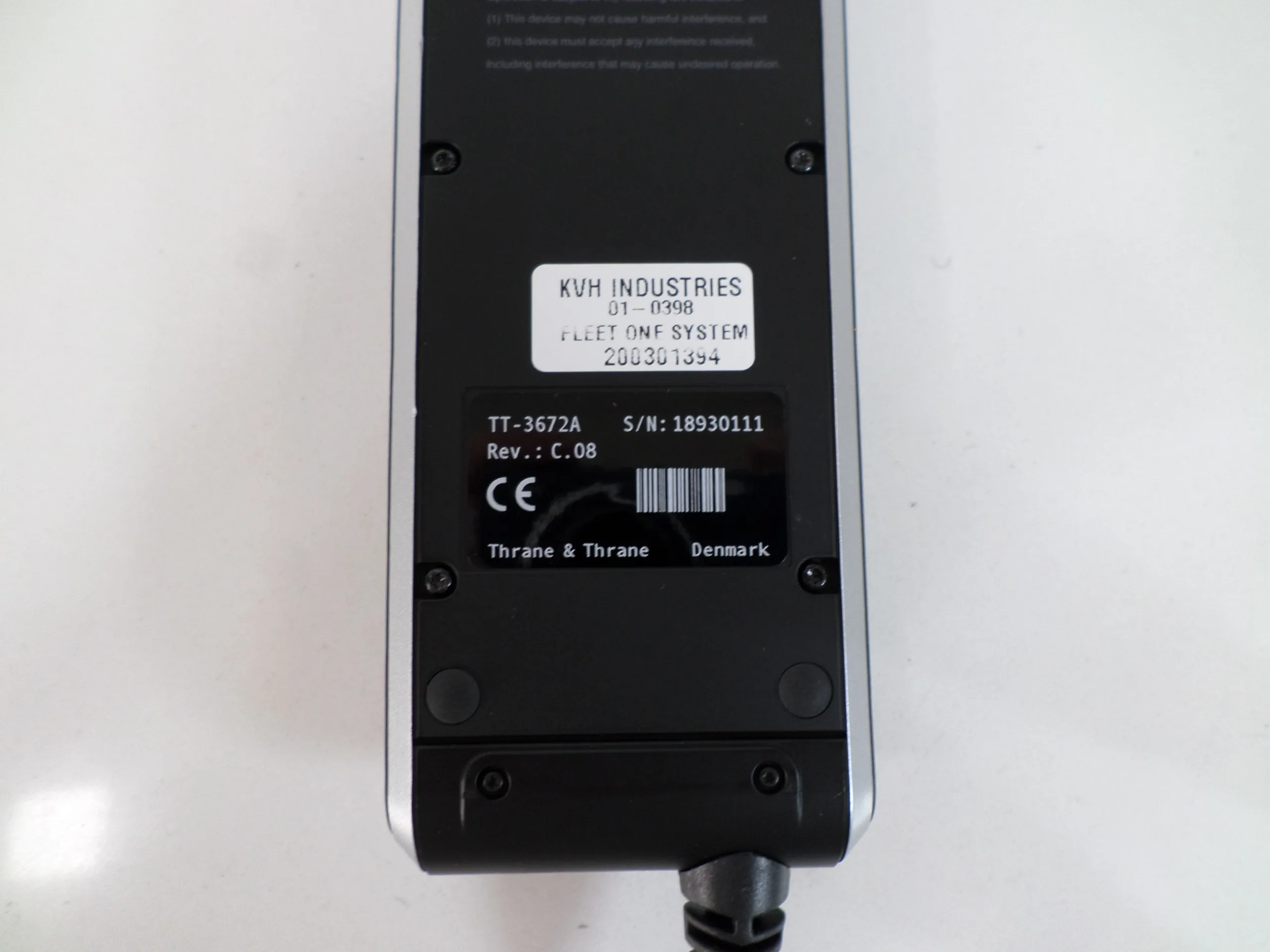 Cobham Thrane and Thrane TT-3672A IP Handset for FleetOne FB250 FB500 ...