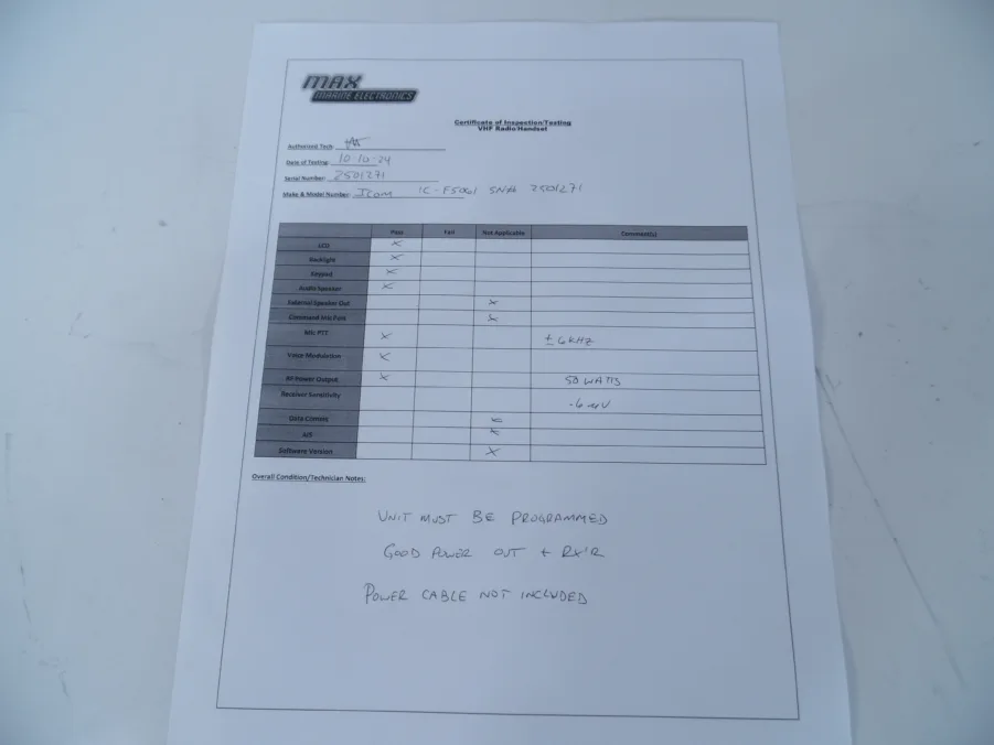 Icom IC-F5061 50W Analog Two-Way VHF Radio With Hand Mic- Tested ...