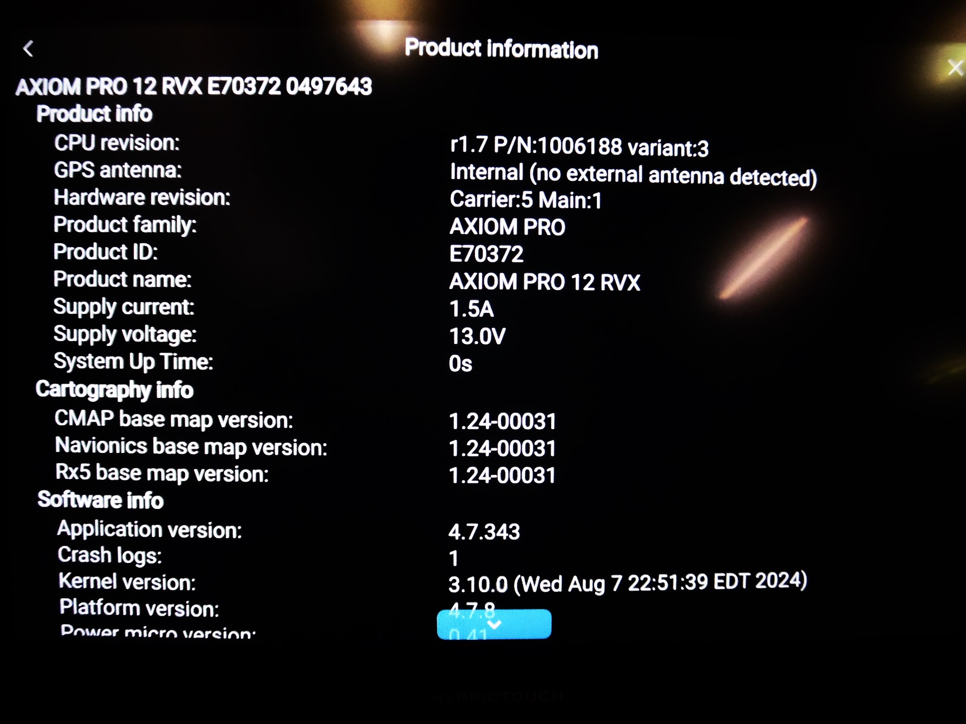 Raymarine Axiom 12 Pro RVX HybridTouch MFD - E70372 - Tested - Great ...