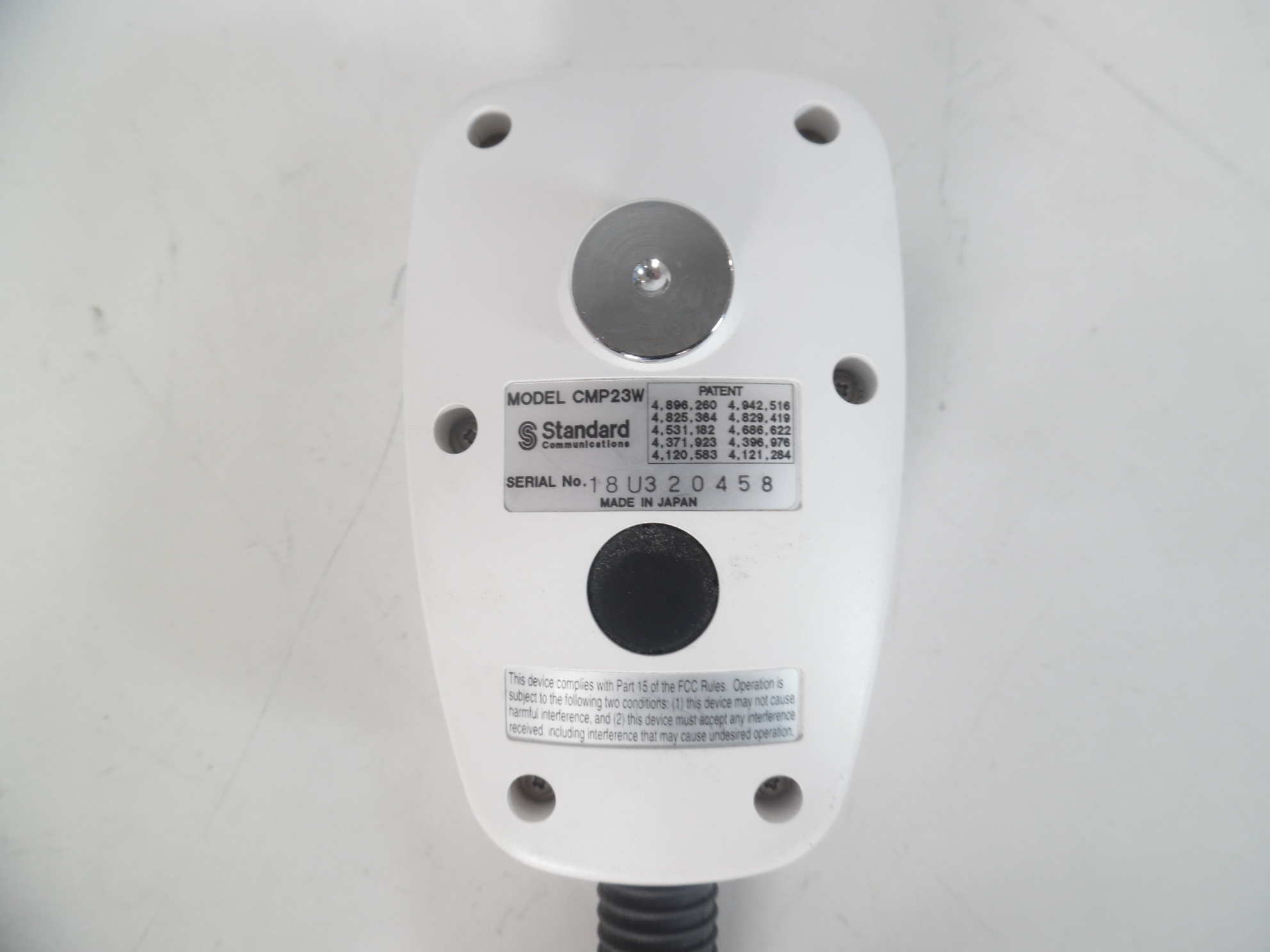 Standard Horizon CMP23W RAM Mic-WHITE- Handset - Tested - Max Marine ...
