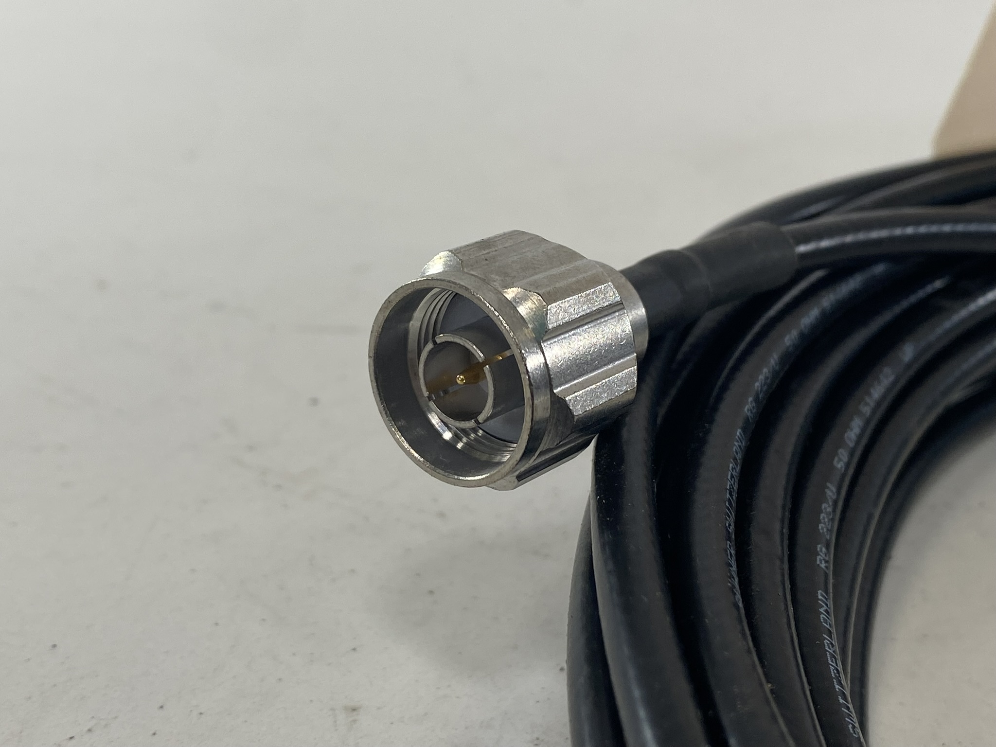 Suhner Switzerland RG223 Coaxial Cable 36ft w/ Male N-Connector + Bare ...