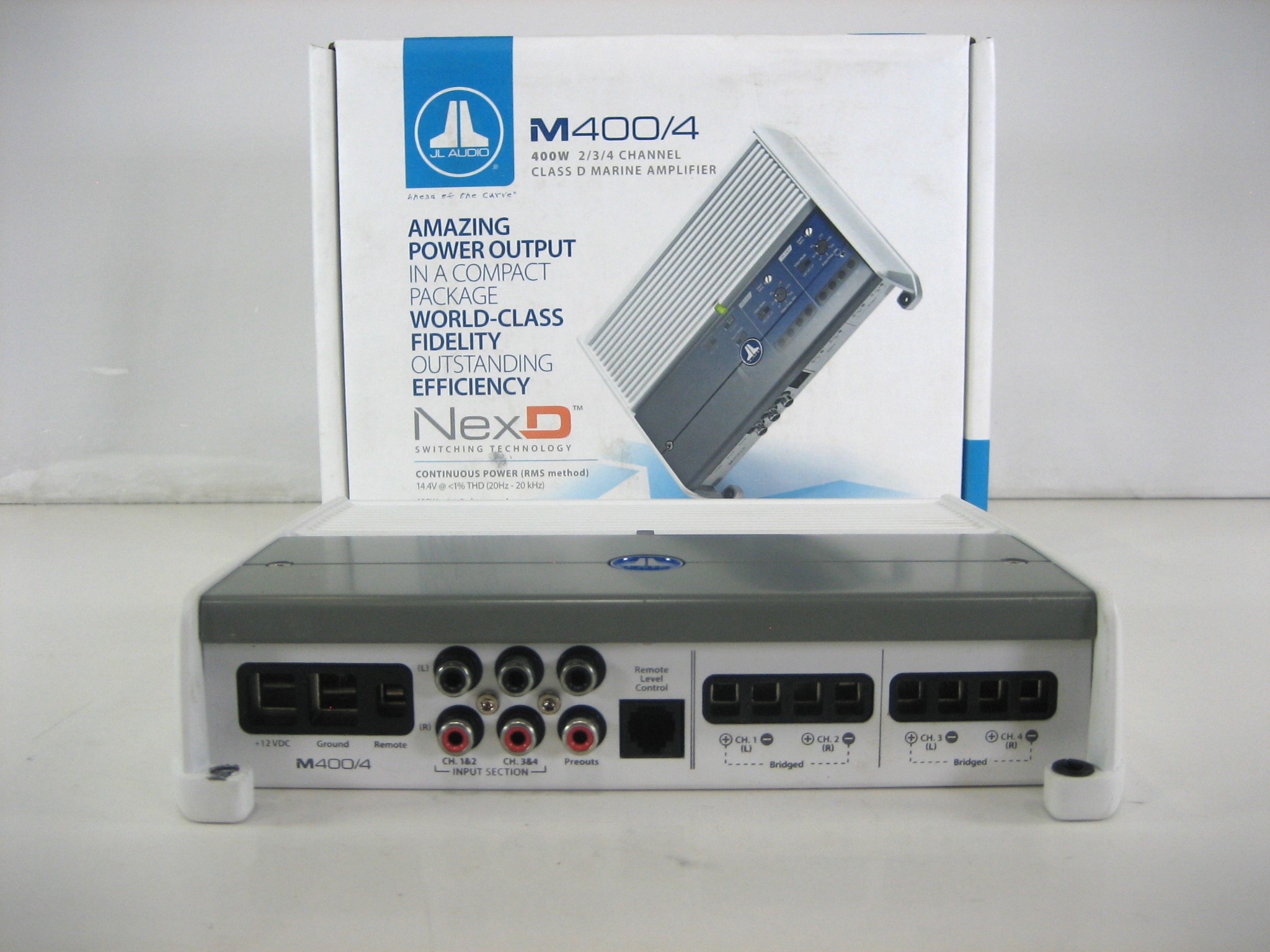 JL Audio M400/4 98271 4 Ch. Class D Full-Range Marine Amplifier, 400W ...