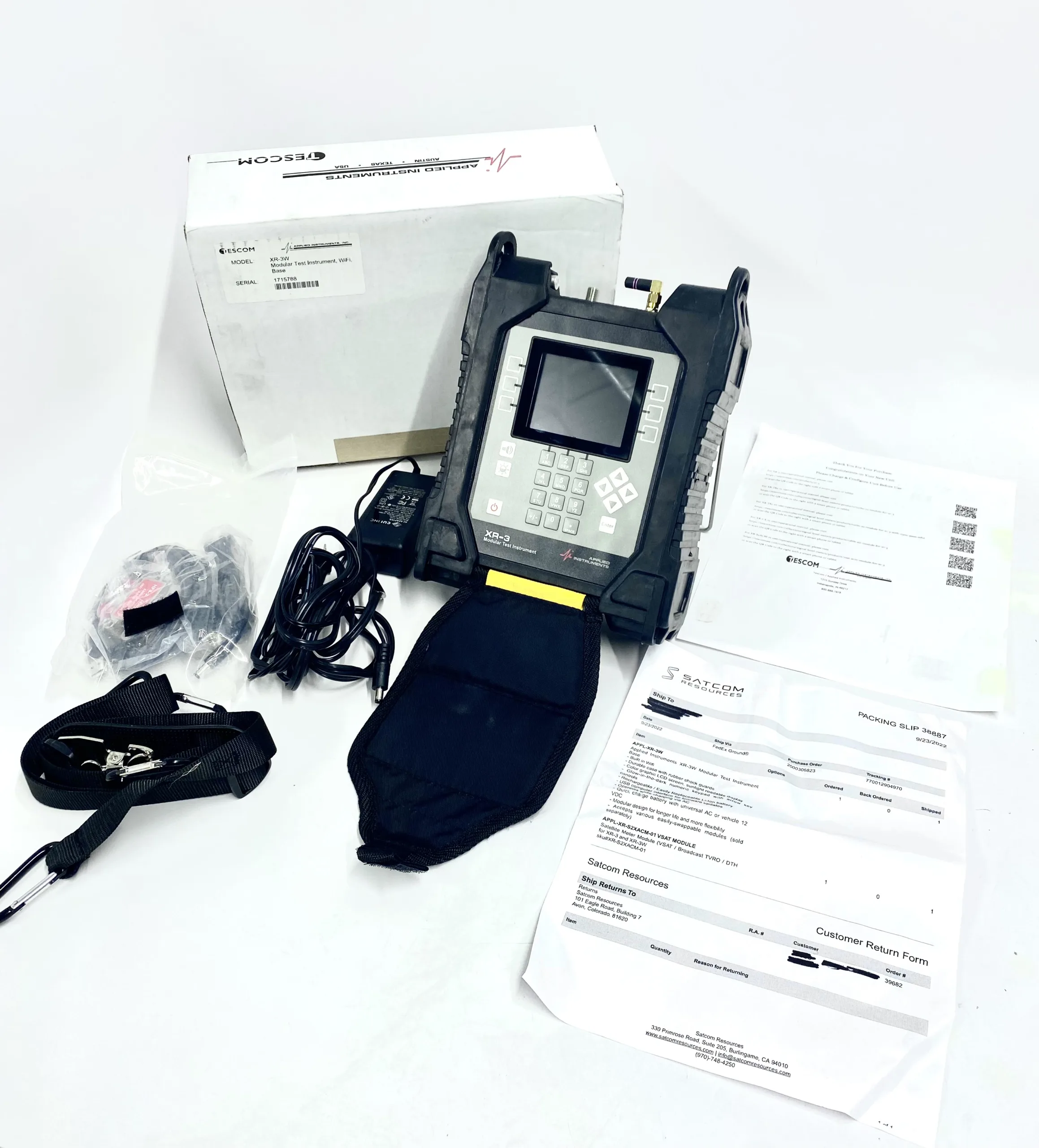 Applied Instruments XR-3W Modular Test Insturment, Wifi, w/VSAT XR ...