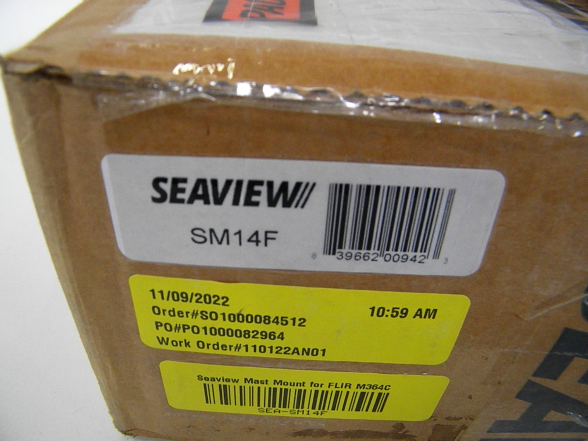 SeaView SM14F Mast Mount w/Universal Top Plate f/Thermal Imaging Camera or Spotlight - New-Open ...
