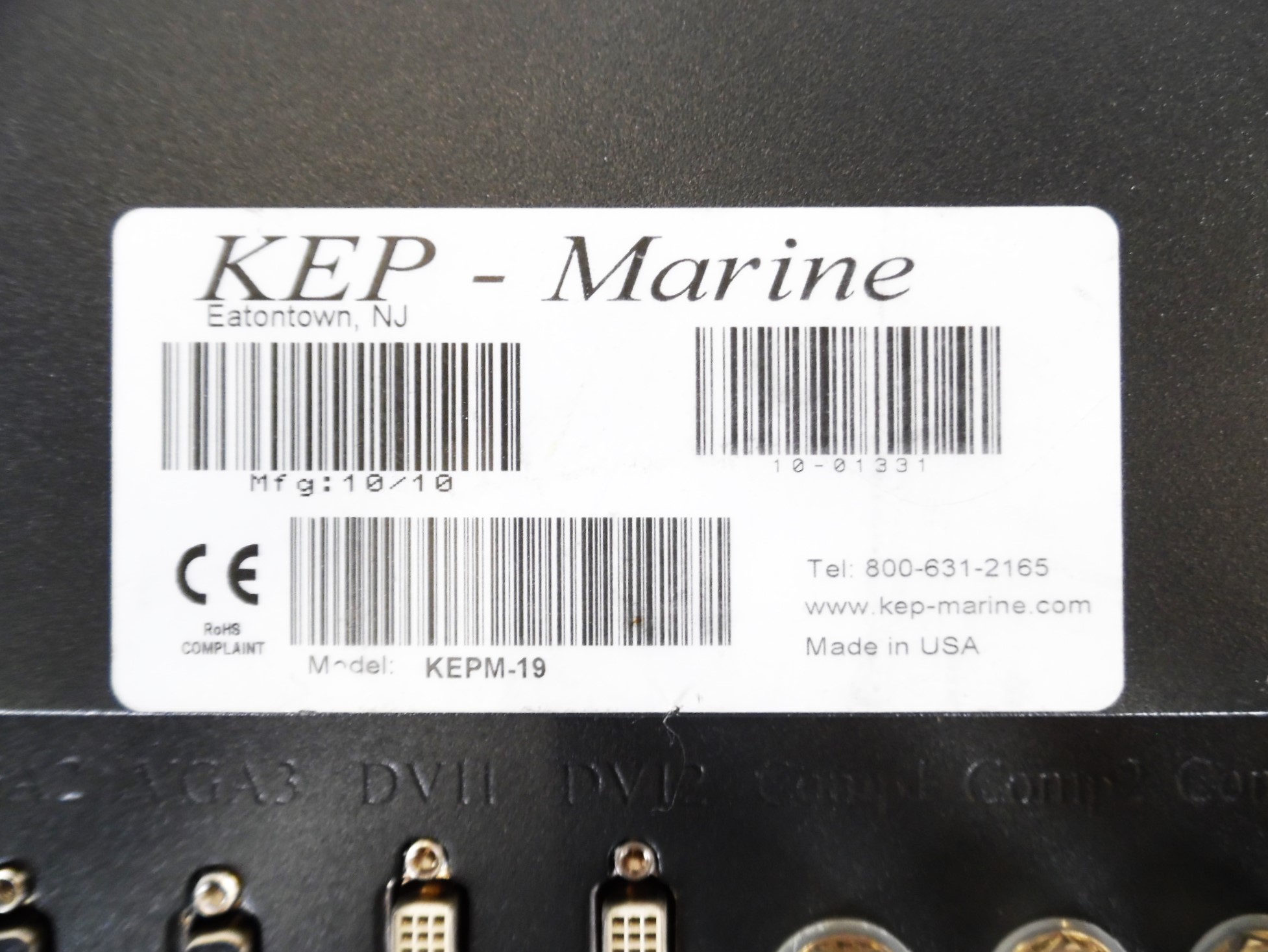 KEP Marine - KEPM-19 Sunlight-Viewable Monitor w/Accessories *Bench ...