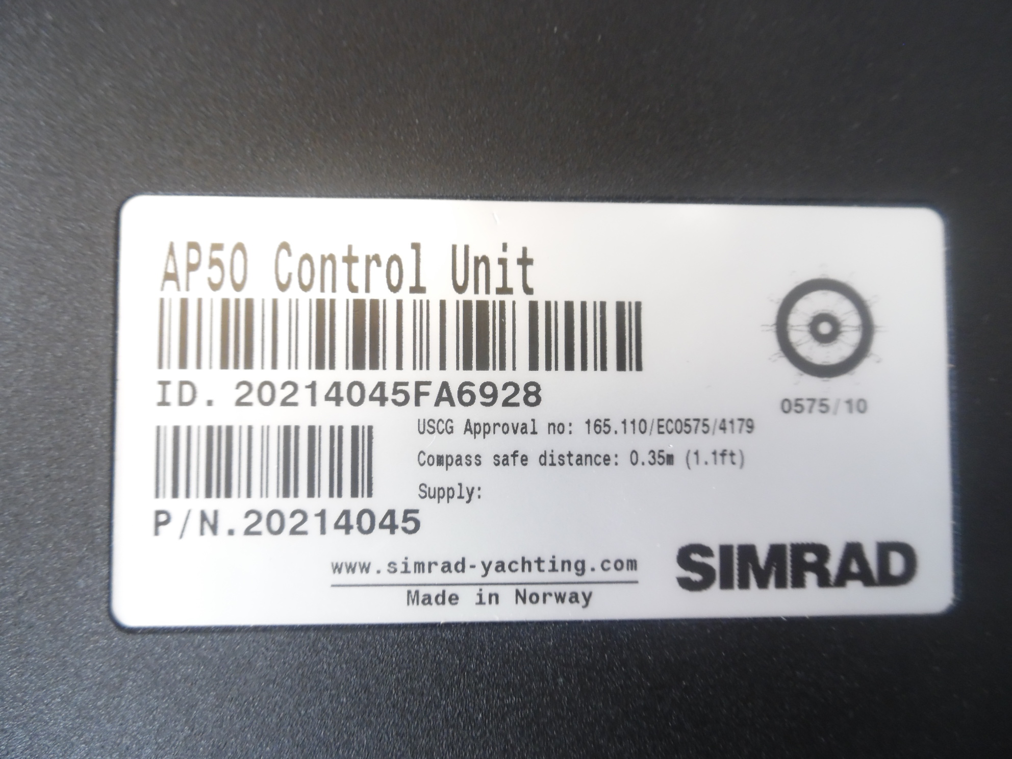 Simrad AP50 Control Head f/J50 Autopilot System-TESTED - Max Marine ...