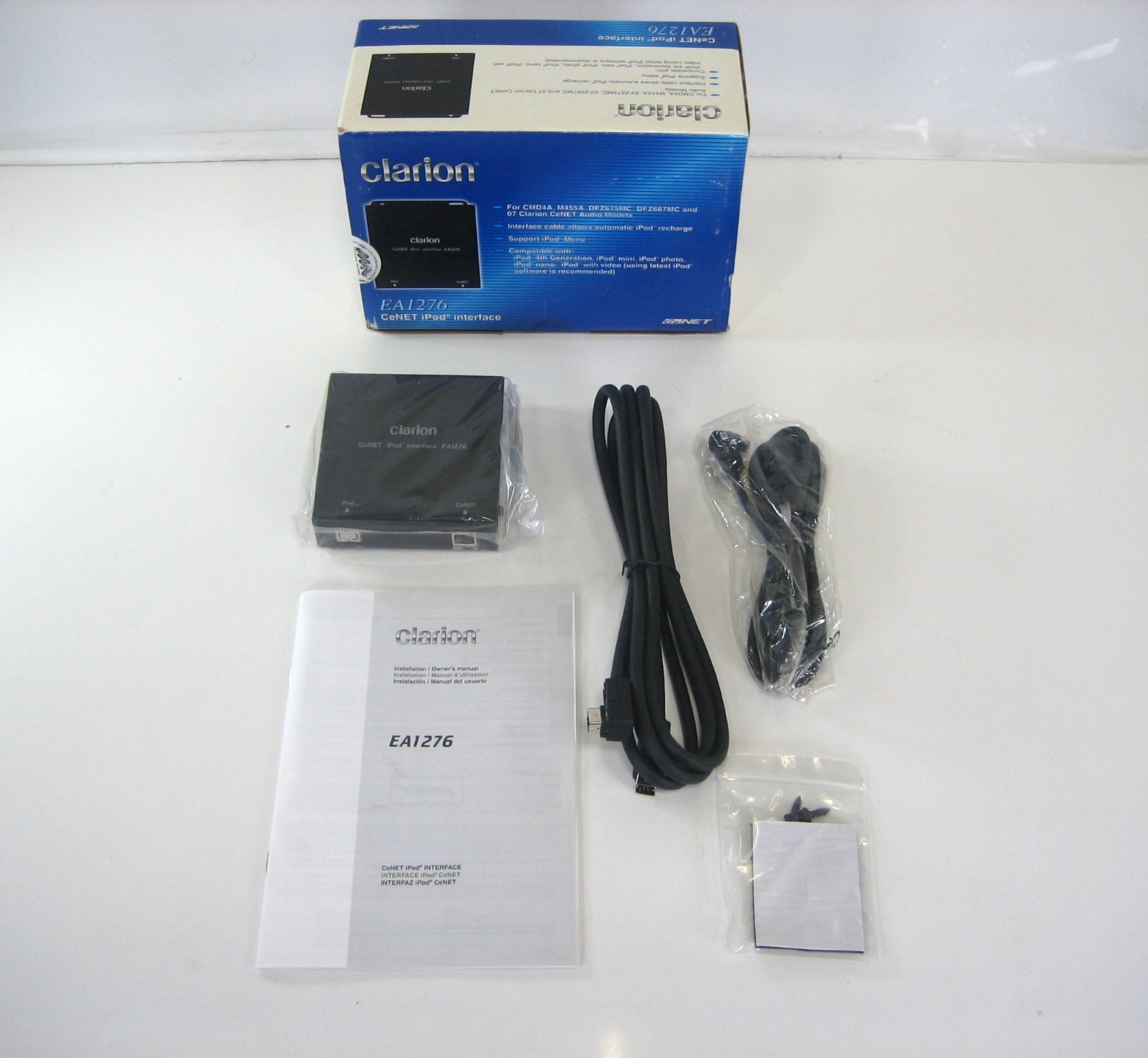 Clarion EA1276 Marine Boat CeNet iPod Interface Adapter New Open Box 90 ...