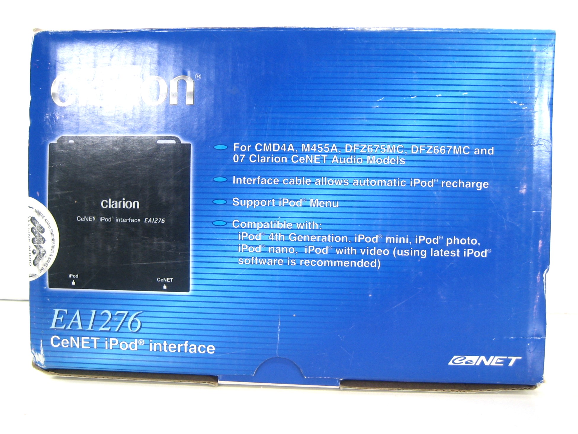 Clarion EA1276 Marine Boat CeNet iPod Interface Adapter New Open Box 90 ...