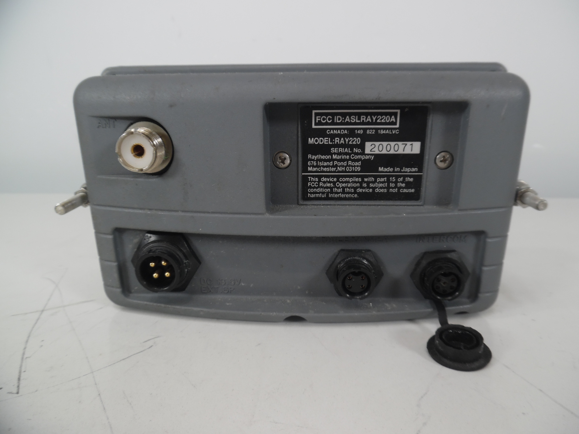 Raytheon Ray220 VHF Hailer Marine Radio - Tested - Max Marine Electronics