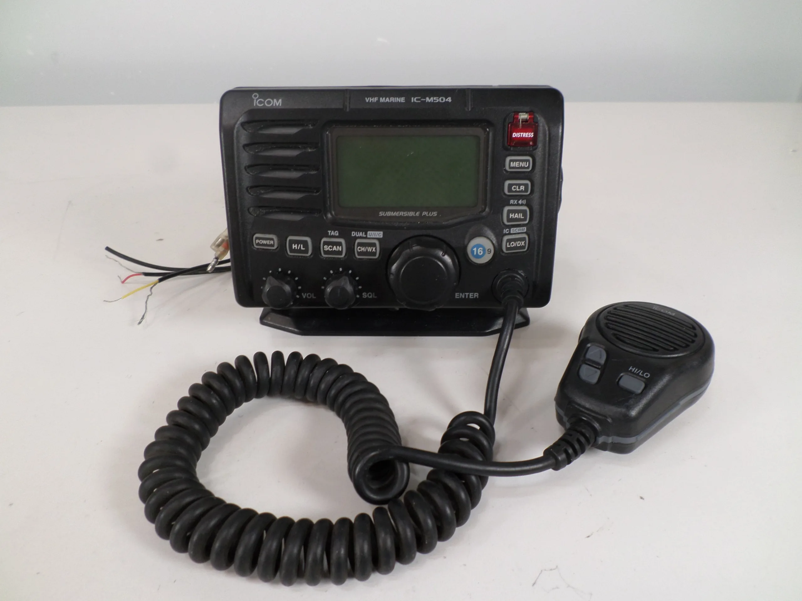 Icom IC-M504A Marine DSC VHF Transceiver with Mounting Bracket - Tested ...