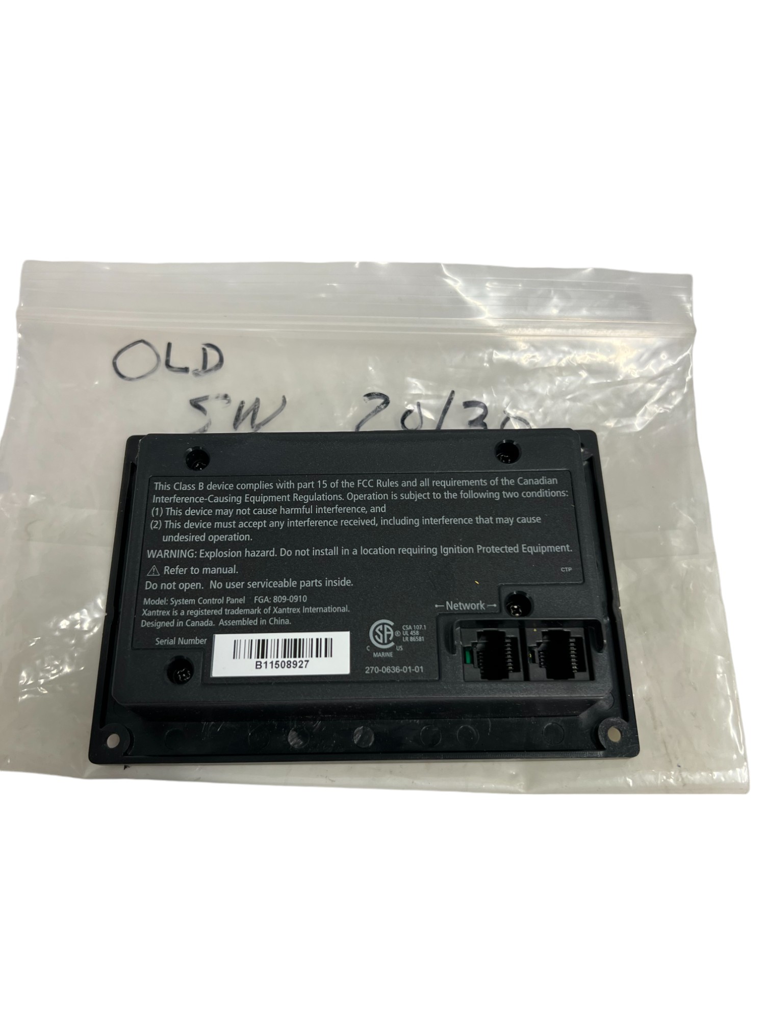 Xantrex SCP System Control Panel 809-0910 for SW3000 Series -Good Used Condition - Max Marine ...