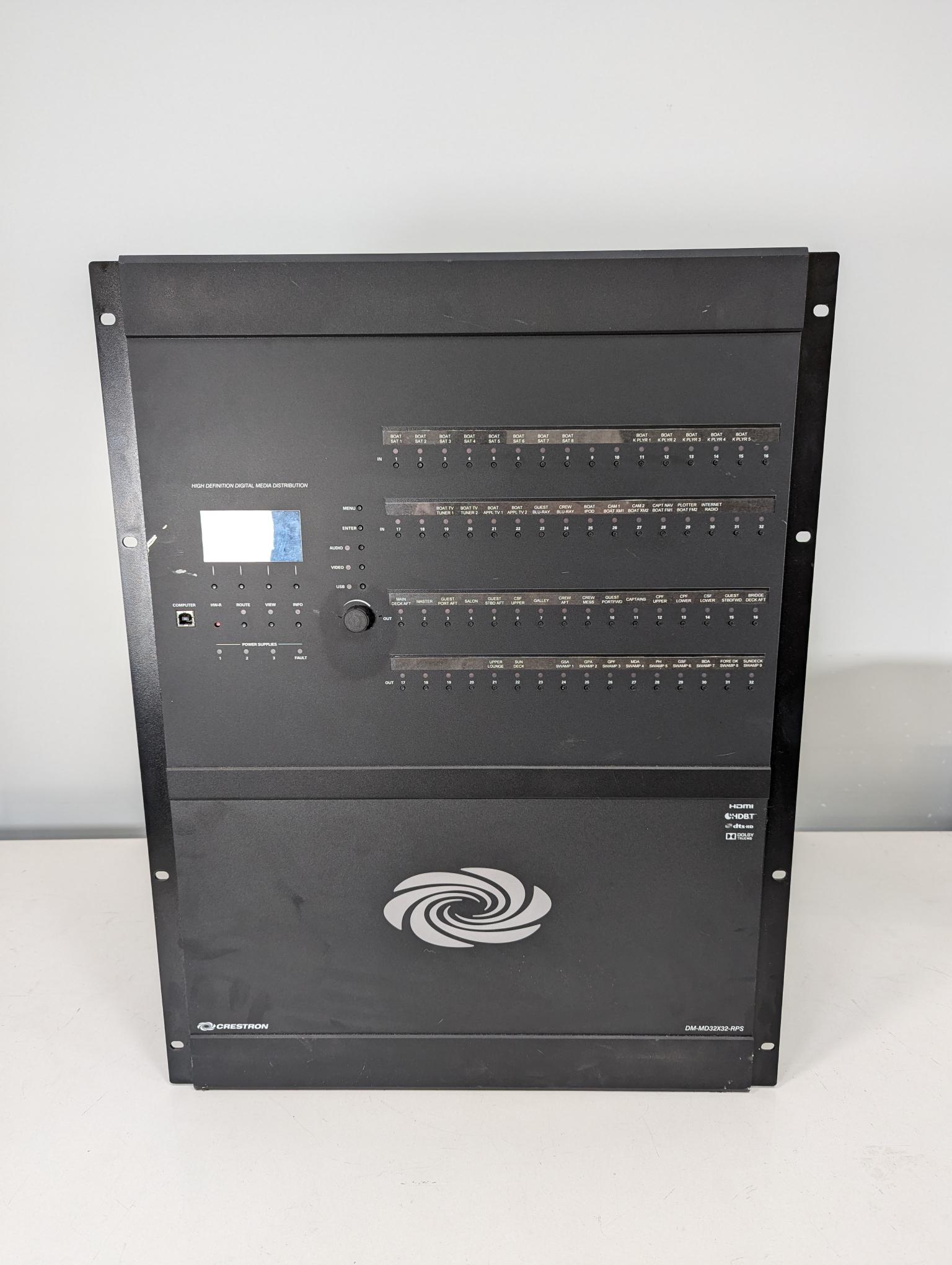 Crestron DM-MD32X32 4K Media Distribution Matrix - Without Input/Output ...