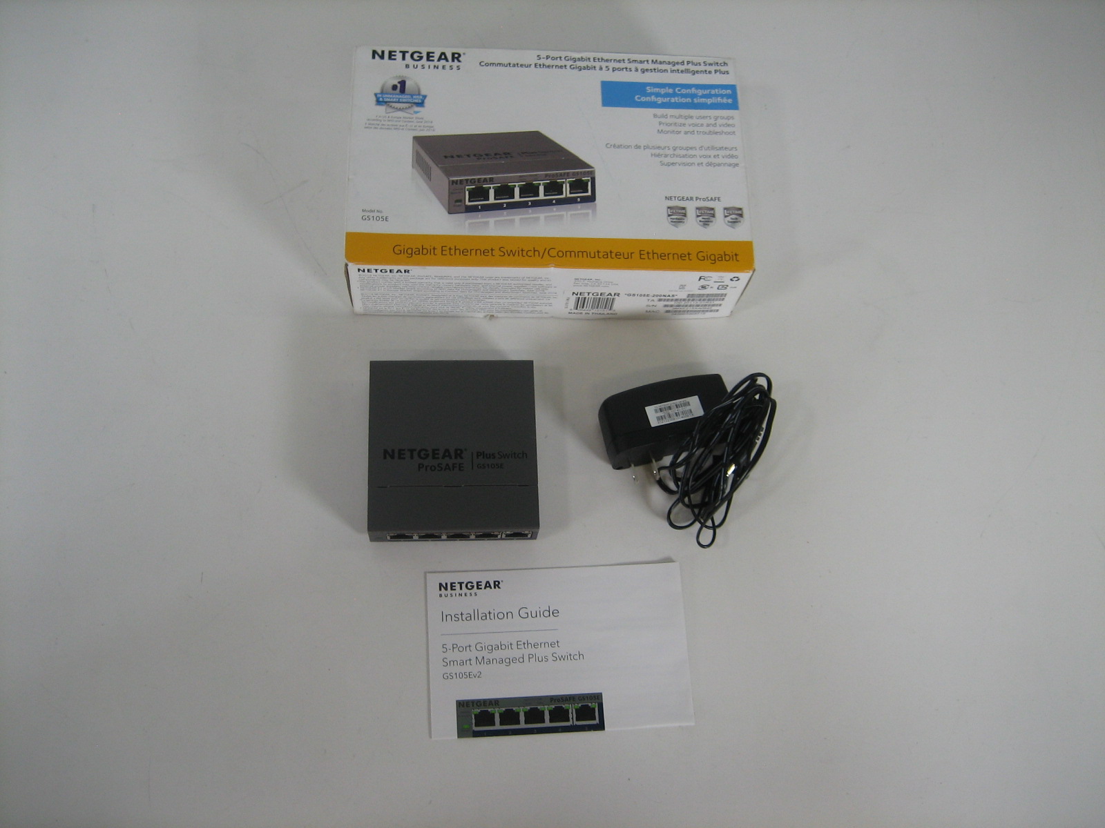 Netgear Prosafe GS105E 5 Port Gigabit Managed Ethernet Switch - Max ...