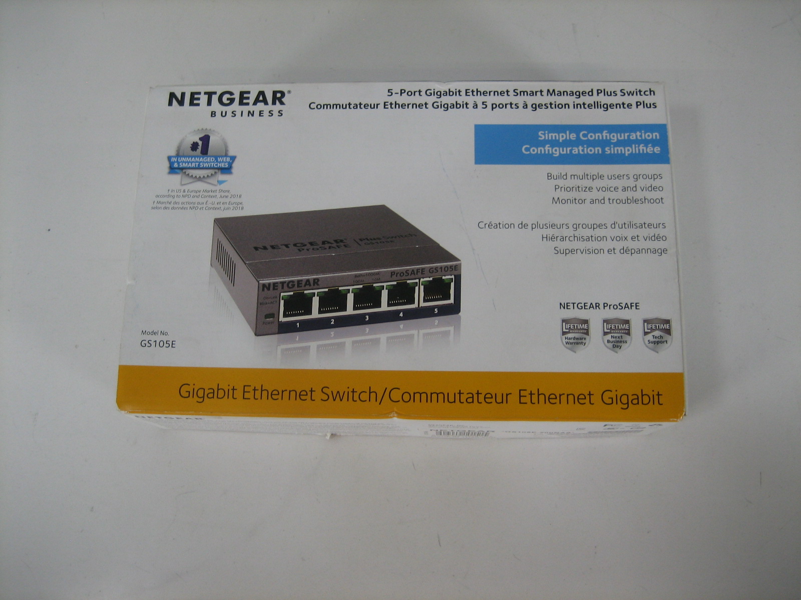 Netgear Prosafe GS105E 5 Port Gigabit Managed Ethernet Switch - Max ...