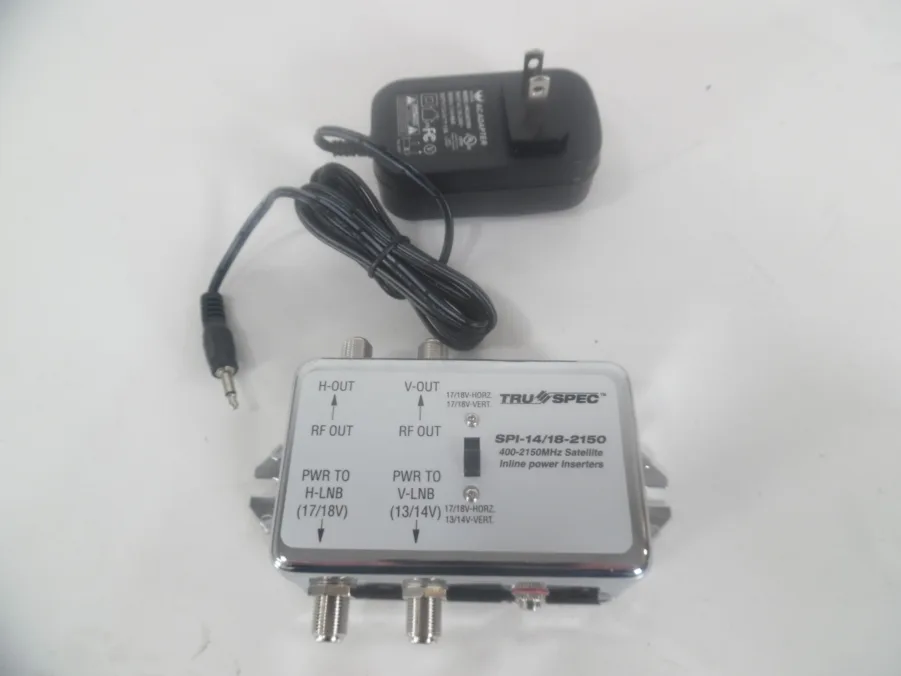 Tru Spec SPI-14/18-2150 Satellite Inline Power Inserter 400-2150MHz ...