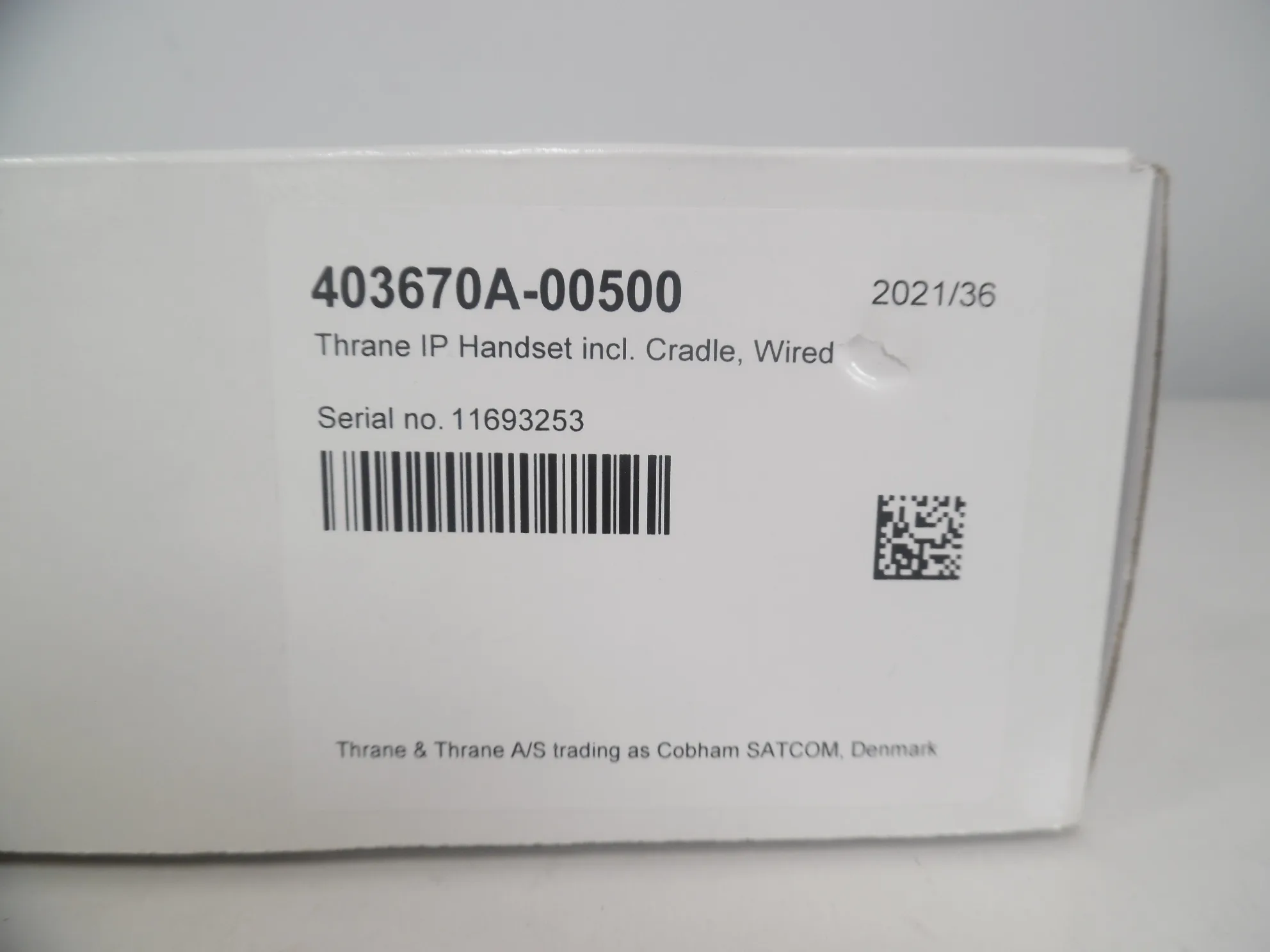 Cobham Thrane and Thrane TT-3672A IP Handset for FleetOne FB250 FB500 ...