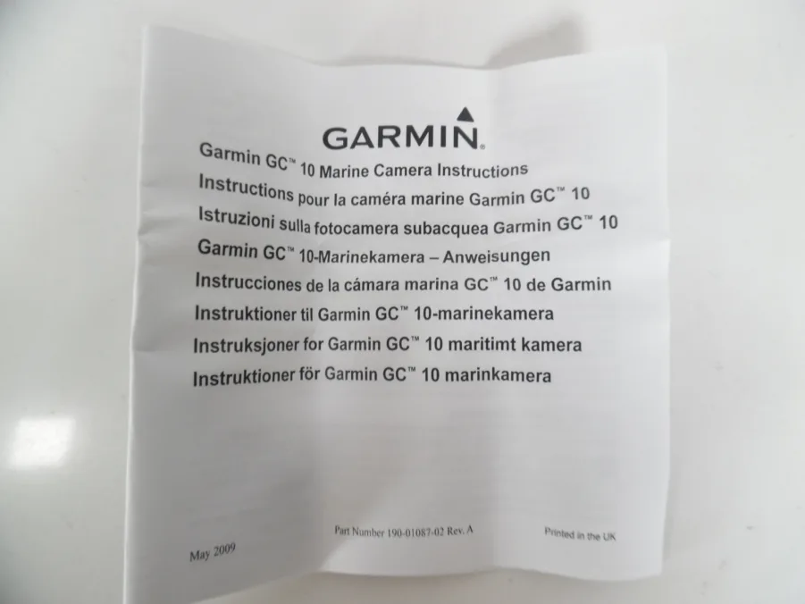 Garmin GC 10 Reverse Image Marine Camera 010-11372-01 **New** - Max ...