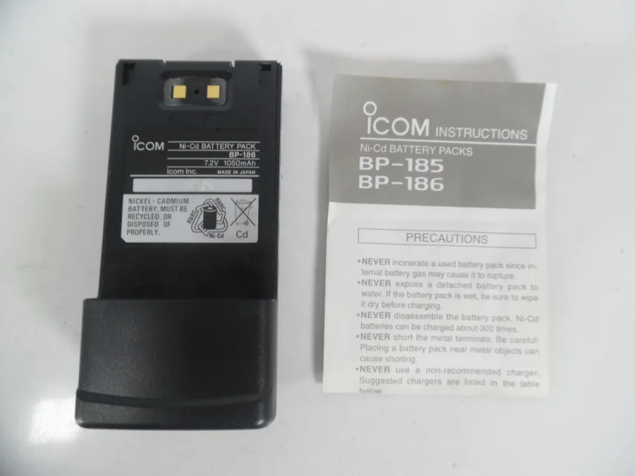 Icom BP-186 NI-Cd Battery Pack for Icom IC-M1 Radio **New** - Max ...