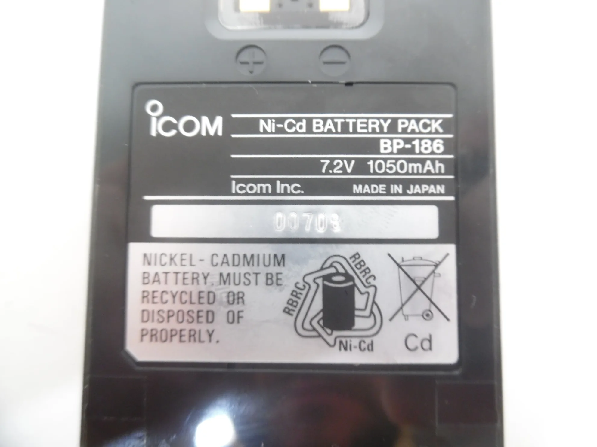 Icom BP-186 NI-Cd Battery Pack for Icom IC-M1 Radio **New** - Max ...