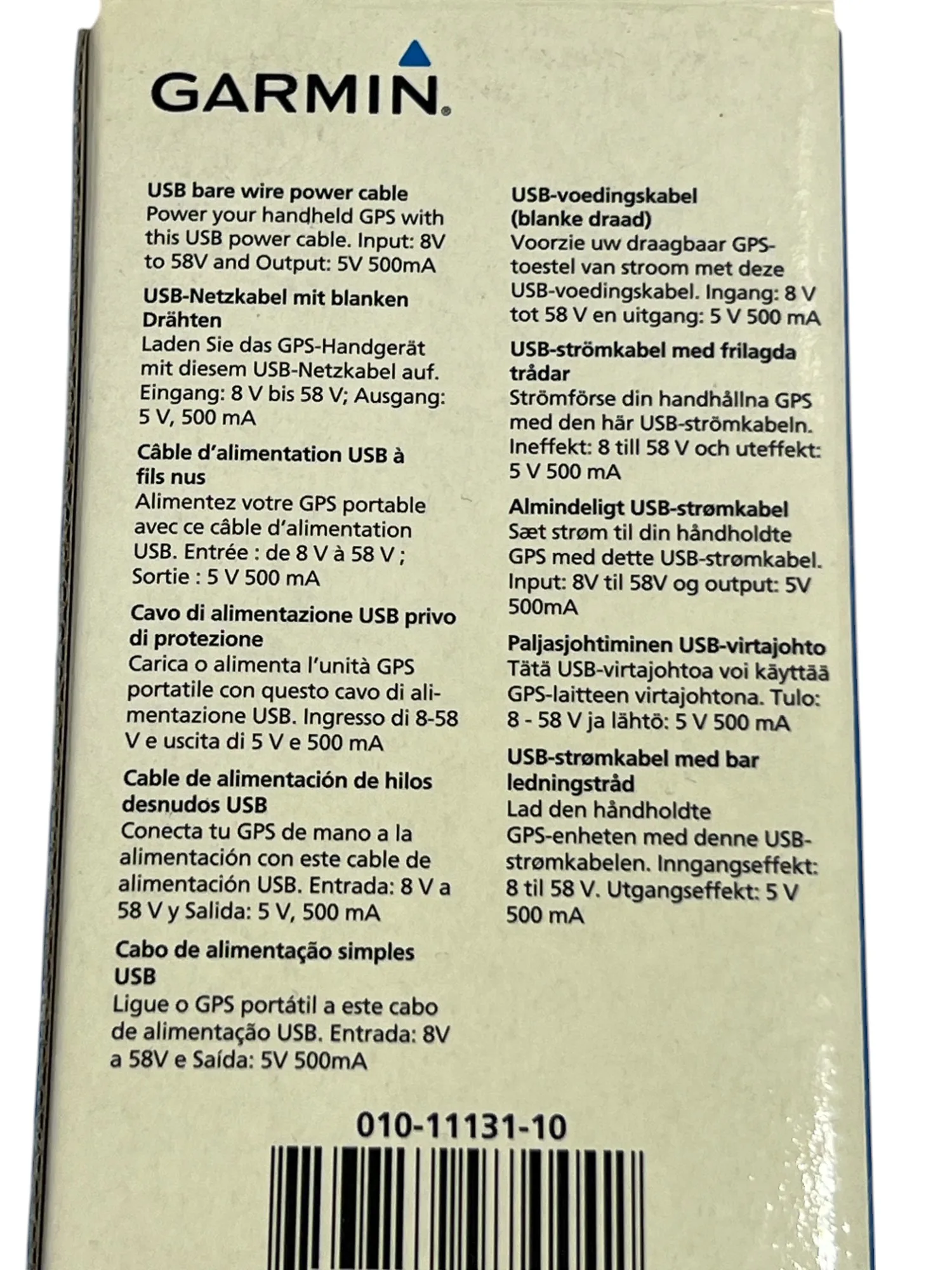 Garmin USB Bare Wire Power Cable 010-11131-10 NEW GENUINE f/GPSmap 62/ ...