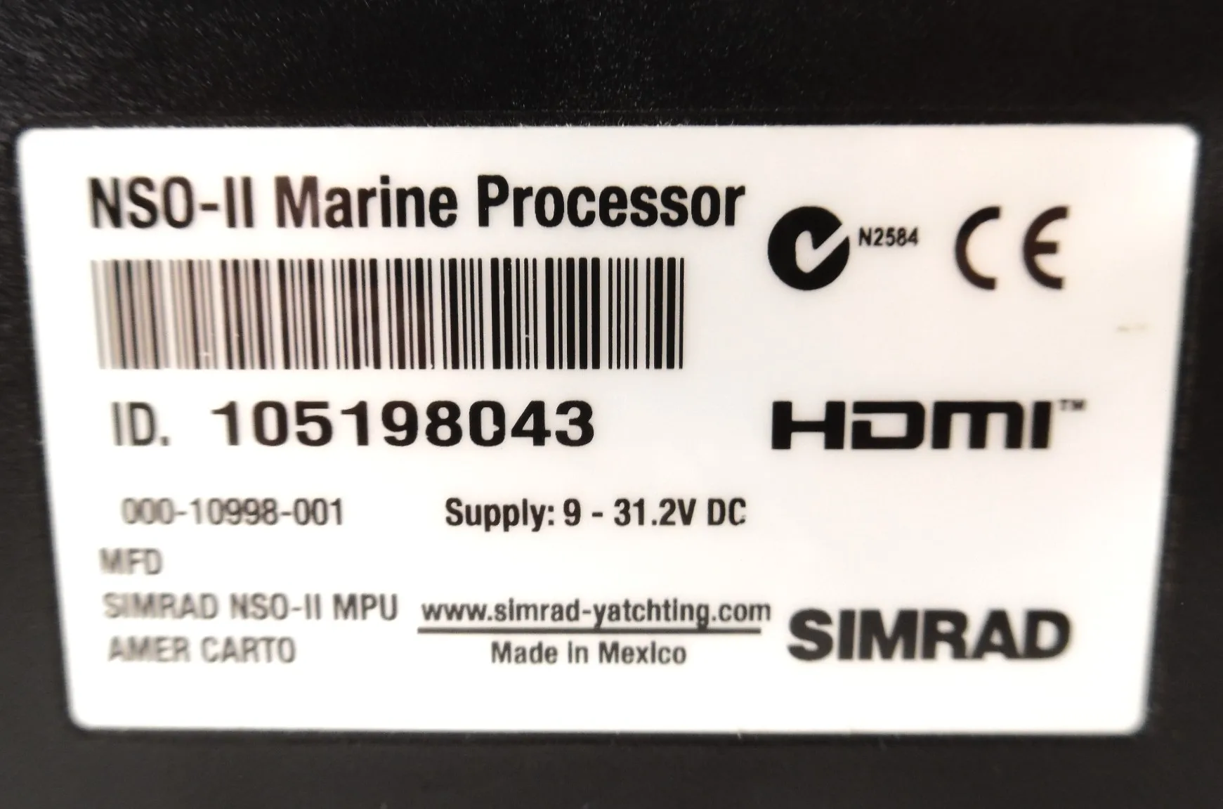 Simrad NSO EVO2 NSO-II Multi-Function Display Processor (TESTED WORKING ...