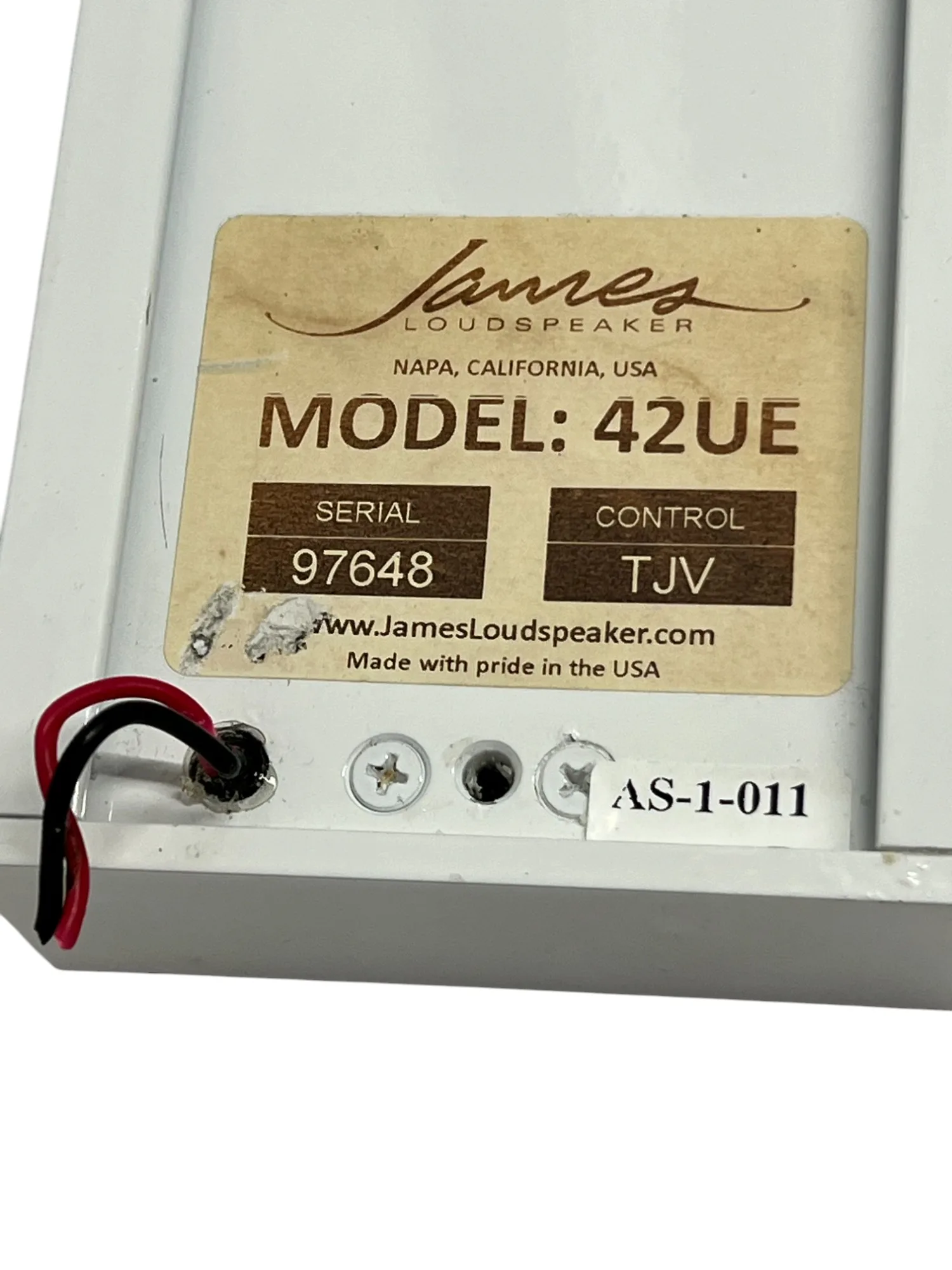 James Loudspeaker 42UE 3.5" 2-way Full Range Under Eave Loudspeaker, 1. ...