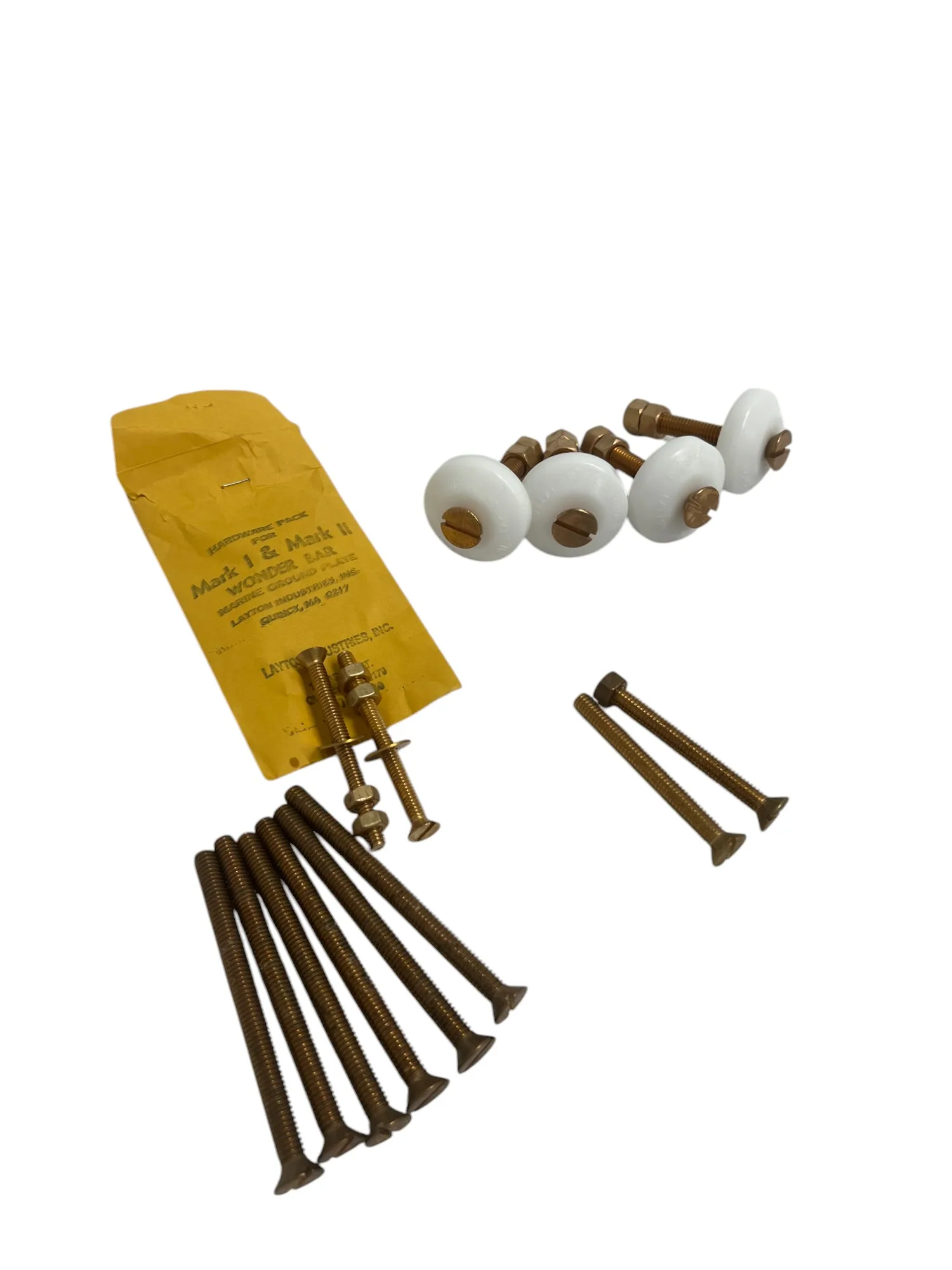 Marinco Guest Wonderbar LOT OF DYNAPLATE HARDWARE - Bronze Bolts Nuts ...