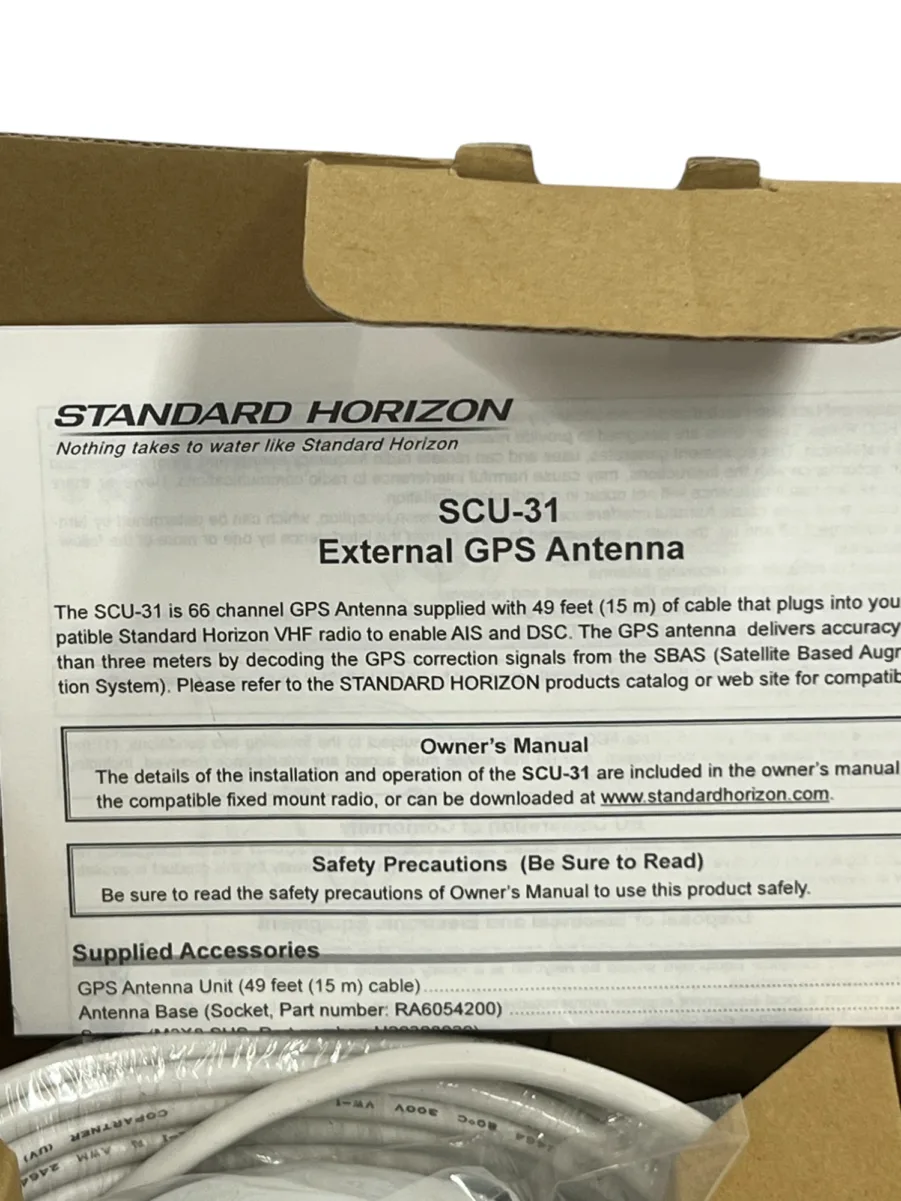 Standard Horizon SCU-31 Smart GPS Antenna for Chartplotters w/6 Pin ...