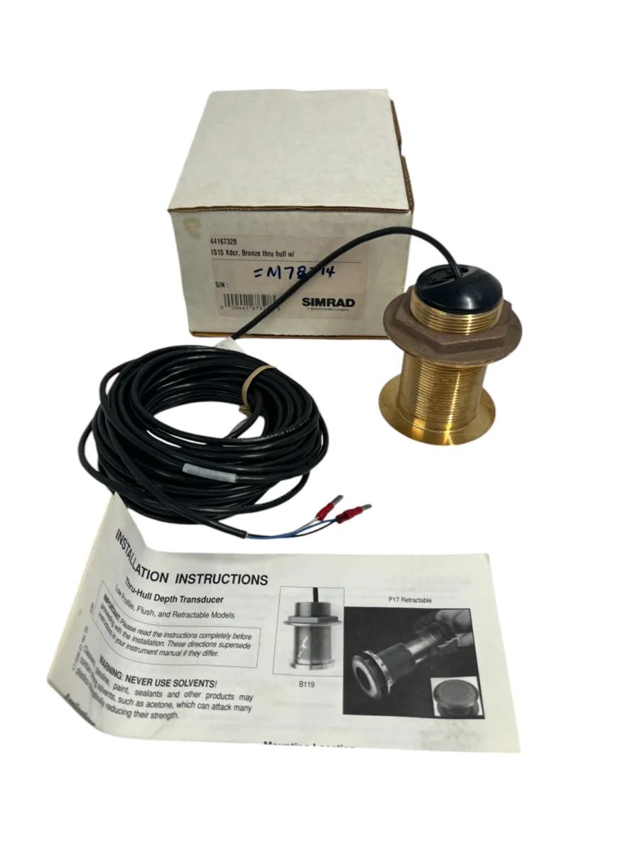 Raymarine NEW =M78714 Bronze Low Profile Depth Transducer B22 f/ST40 ...