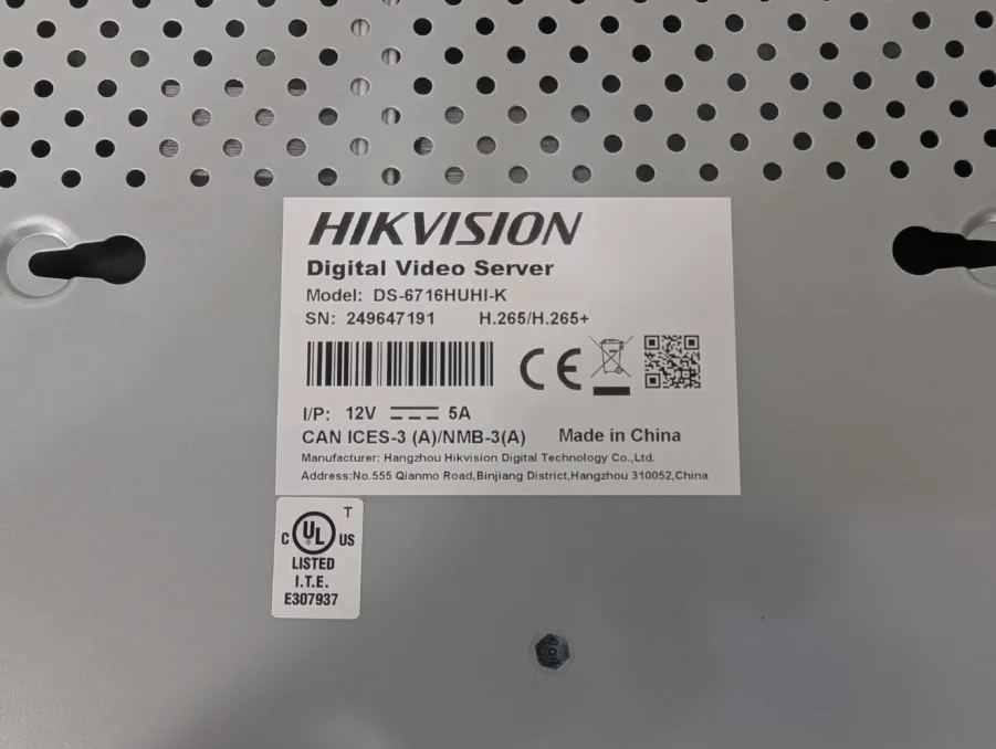 Hikvision DS-6716HUHI-K 16-Channel Video Encoder NVR - Great Condition ...
