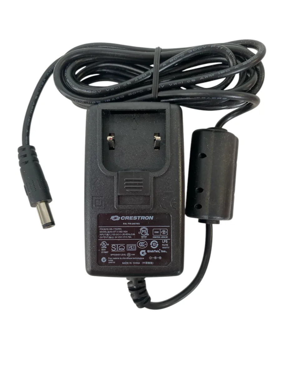 Crestron PW-2407WU 24V - 0.75A Universal Power Adapter (Type A/C/G/I ...
