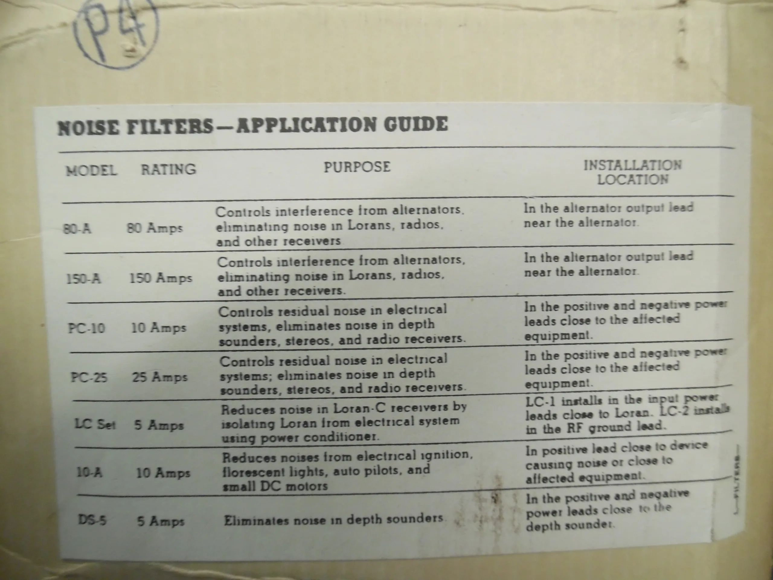 Newmar 80A Alternator Noise Filter P/N: 380-1080-1 NEW - Max Marine ...