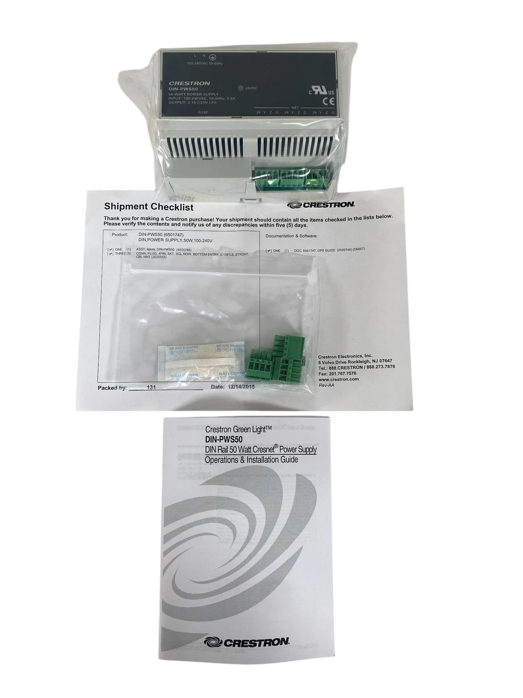 Crestron DIN-PWS50 50W Power Supply for Standard DIN Rail **New** - Max ...