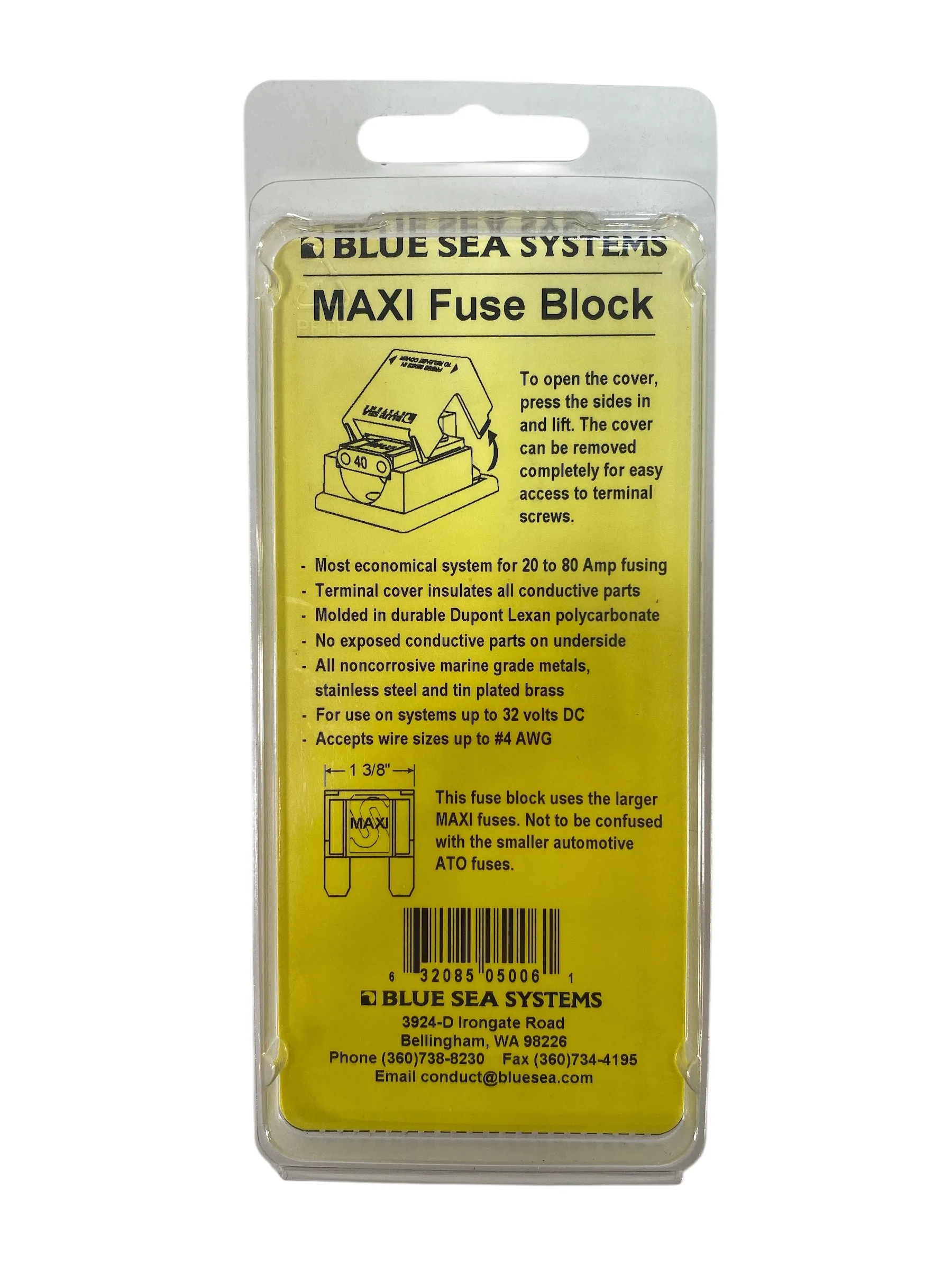 Blue Sea Systems 5006 MAXI Fuse Box for 20-80 Amp Sizes **New** - Max ...