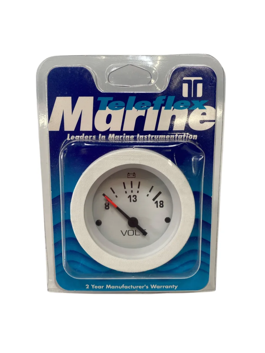 Teleflex 67130P Marine Volt Gauge 8-18V Range - White **New** - Max ...