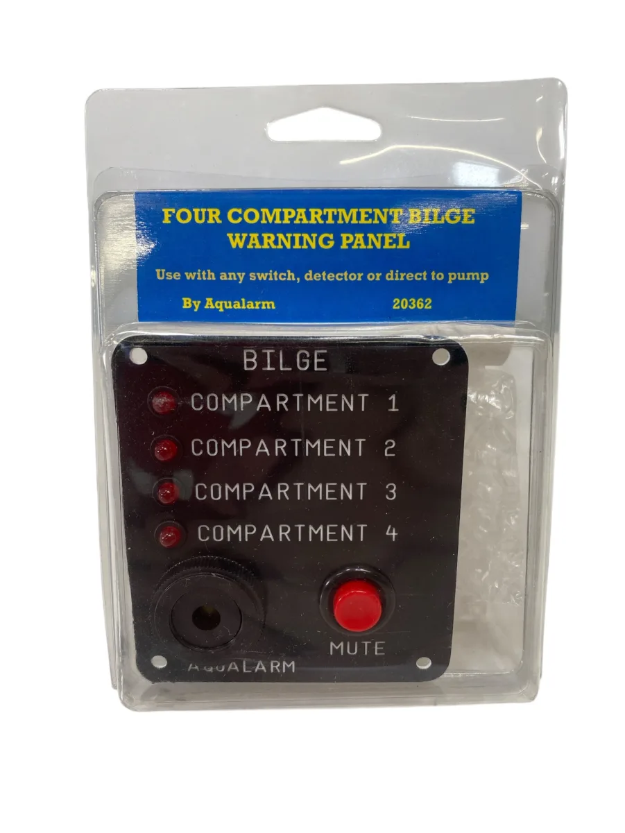 Aqualarm 20362 Four Compartment Bilge Warning Panel 12V **New** - Max Marine Electronics