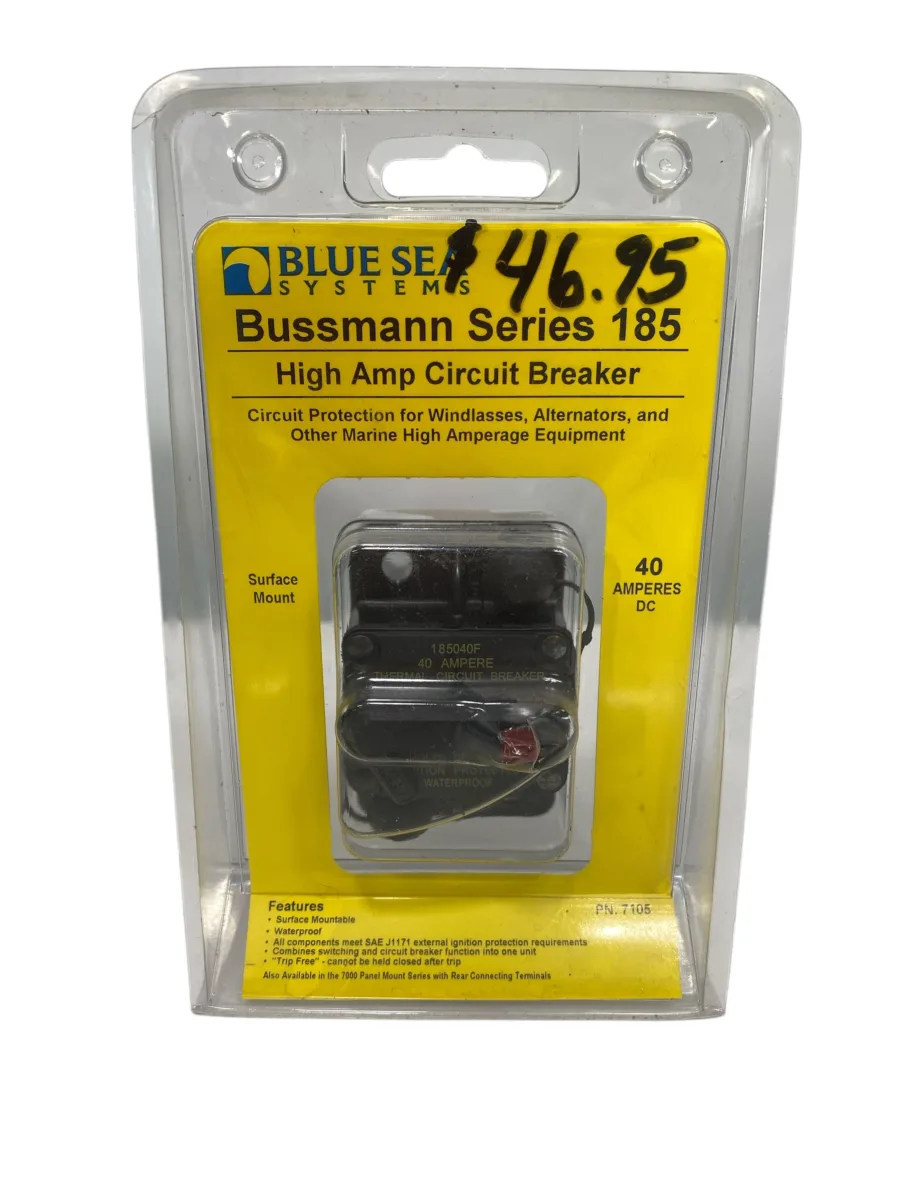 Blue Sea Systems 7105 Bussmann Series 185 - 40A DC Circuit Breaker ...