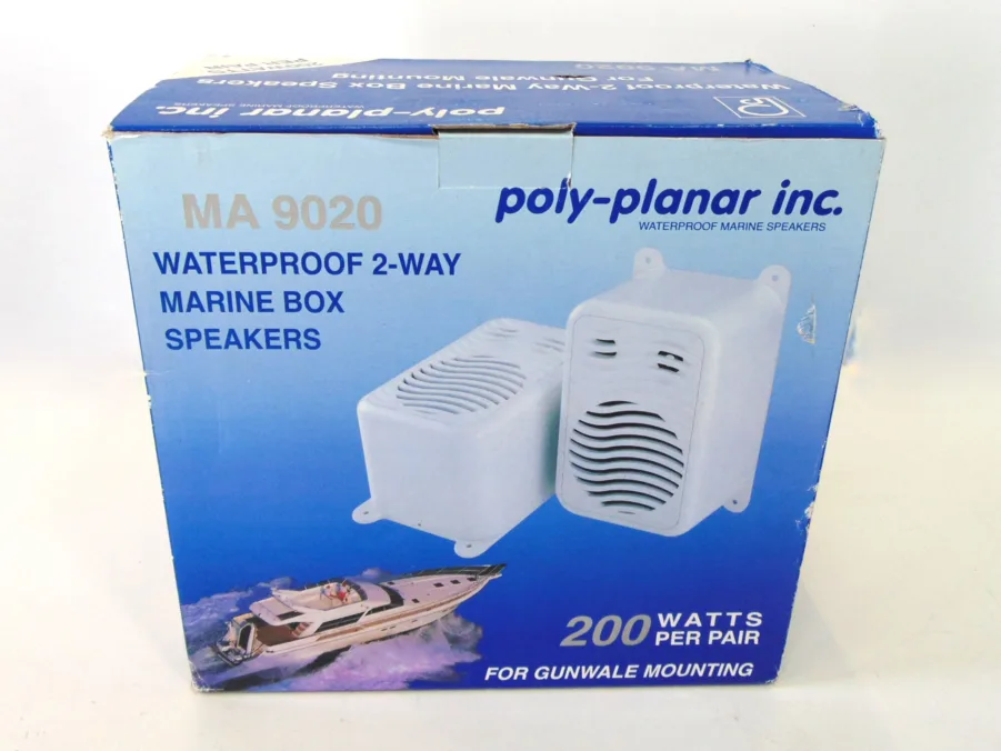 Poly-Planar MA-9020 Waterproof 2-Way Marine Box Speakers *New Old Stock ...