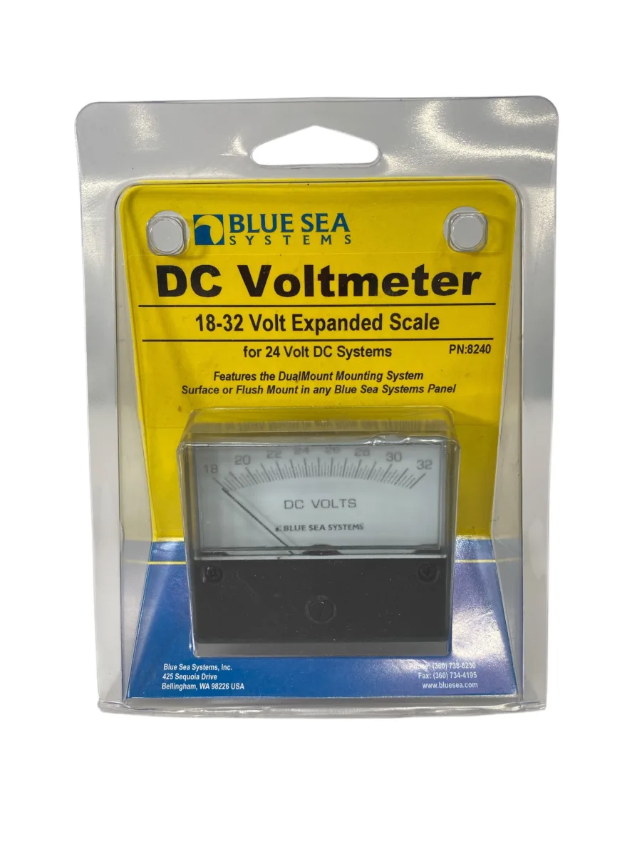 Blue Sea Systems 8240 18-32V Expanded Scale Voltmeter 24V DC Systems ...