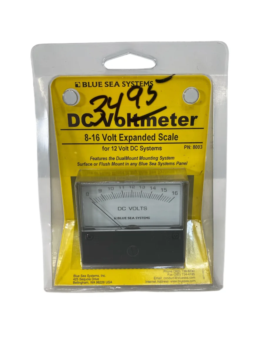 Blue Sea Systems 8003 8-16V Expanded Scale Voltmeter 12V DC Systems ...