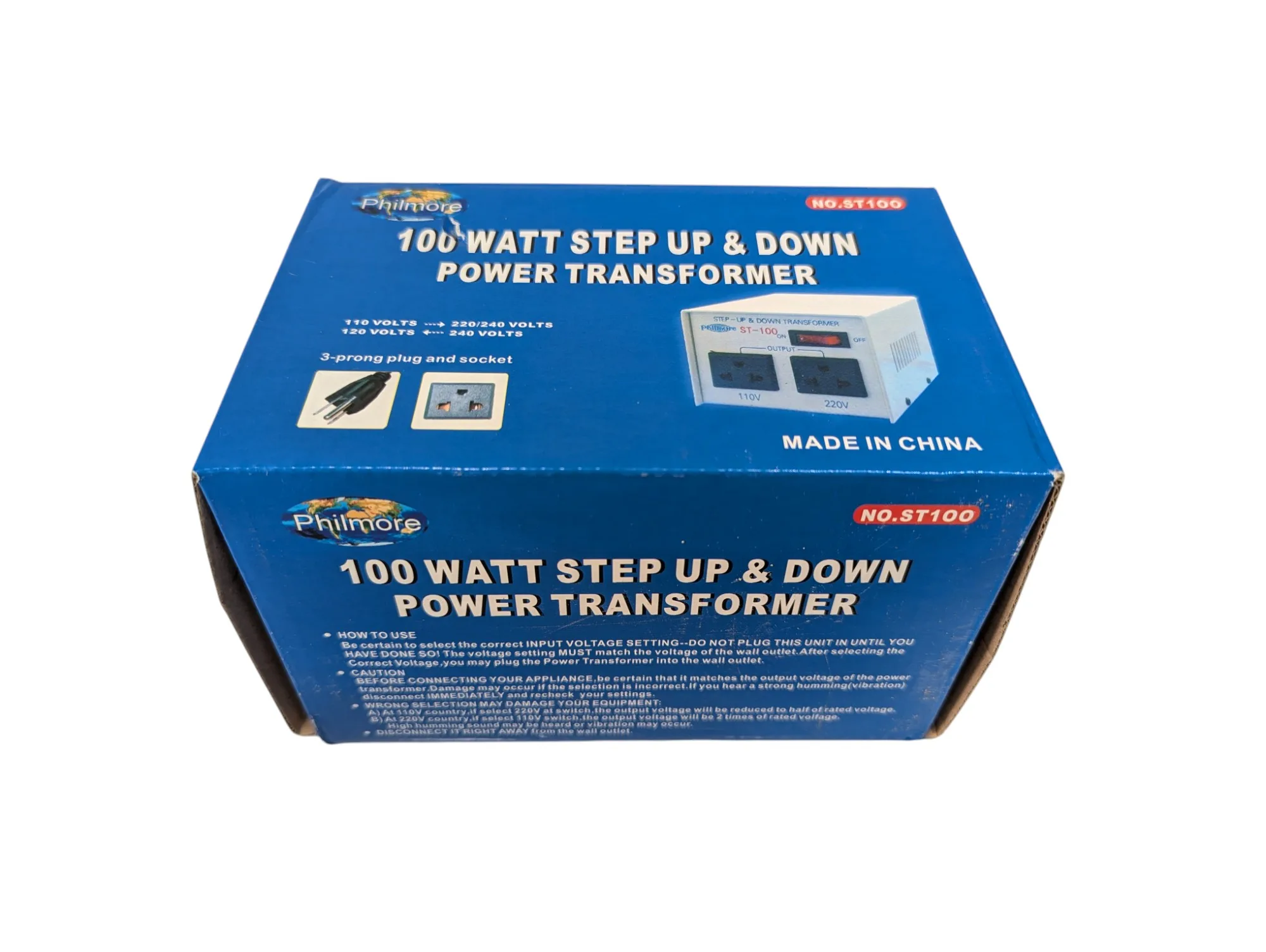 Philmore ST100 110V to 220V Step Up/Down Transformer NEW - Max Marine ...