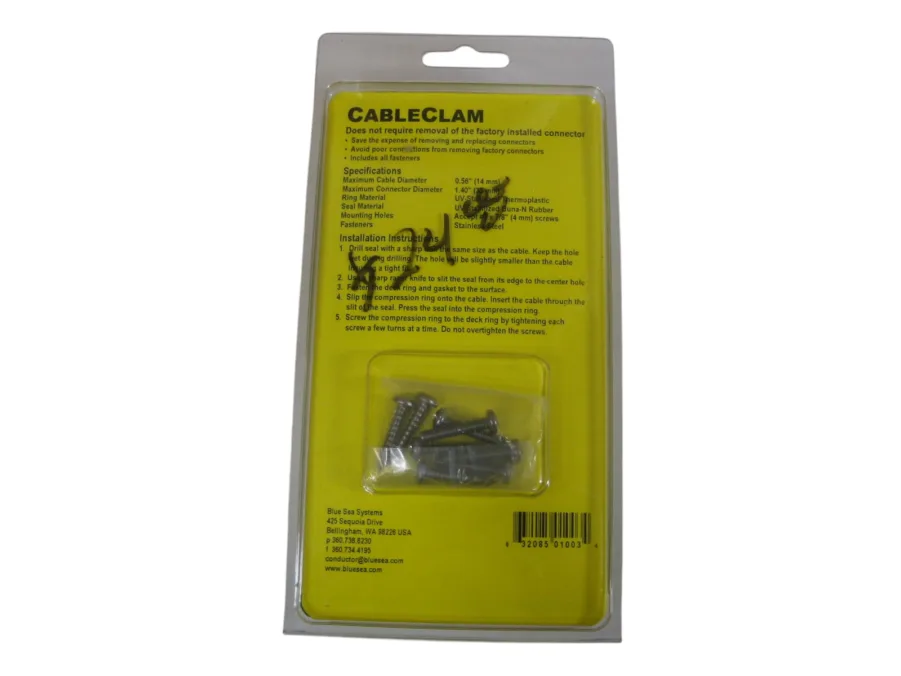 Blue Sea Systems 1003 Cable Clam Waterproof Pass-Through For Cables NEW ...