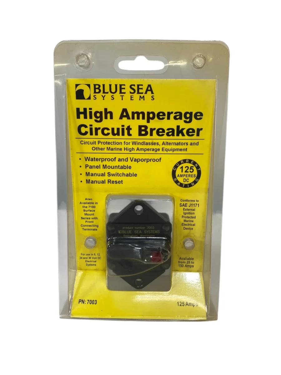 Blue Sea Systems 7003 High Amperage Circuit Breaker - Panel Mount 125A ...