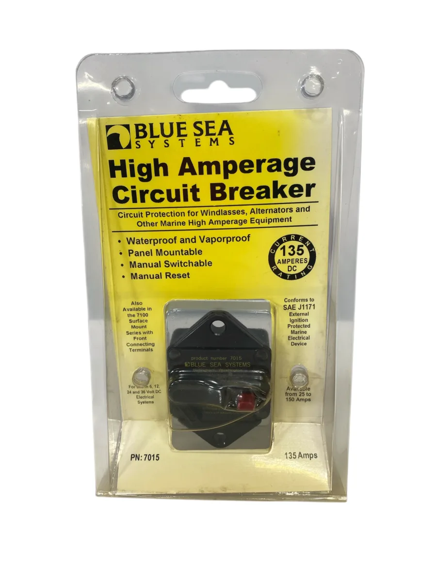Blue Sea Systems 7015 High Amperage Circuit Breaker - Panel Mount 135A ...