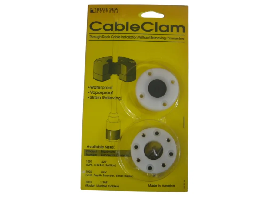 Blue Sea Systems 1002 Cable Clam Waterproof Pass-Through For Cables NEW ...