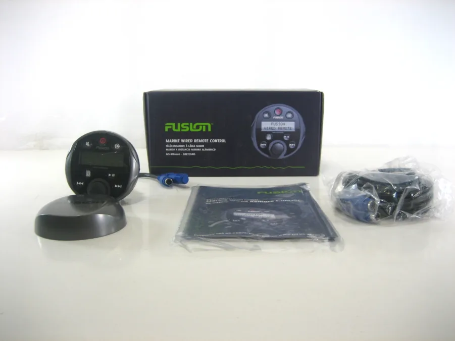 Fusion MS-WR600G Marine Wired Remote w/Grey Trim Bezel & Sun Cover New ...