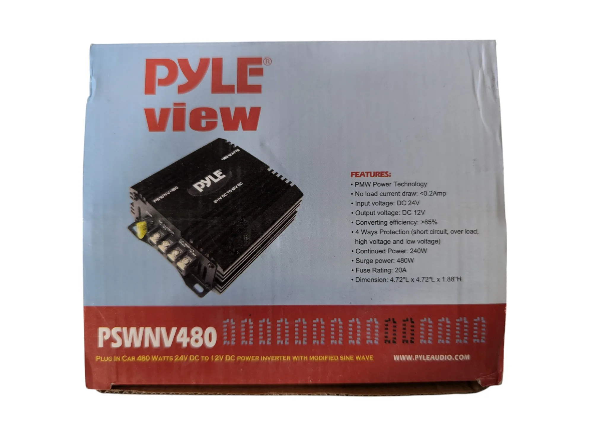 Pyle PSWNV480 DC-DC Power Supply 24V To 12V 240W - NEW Open Box - Max ...
