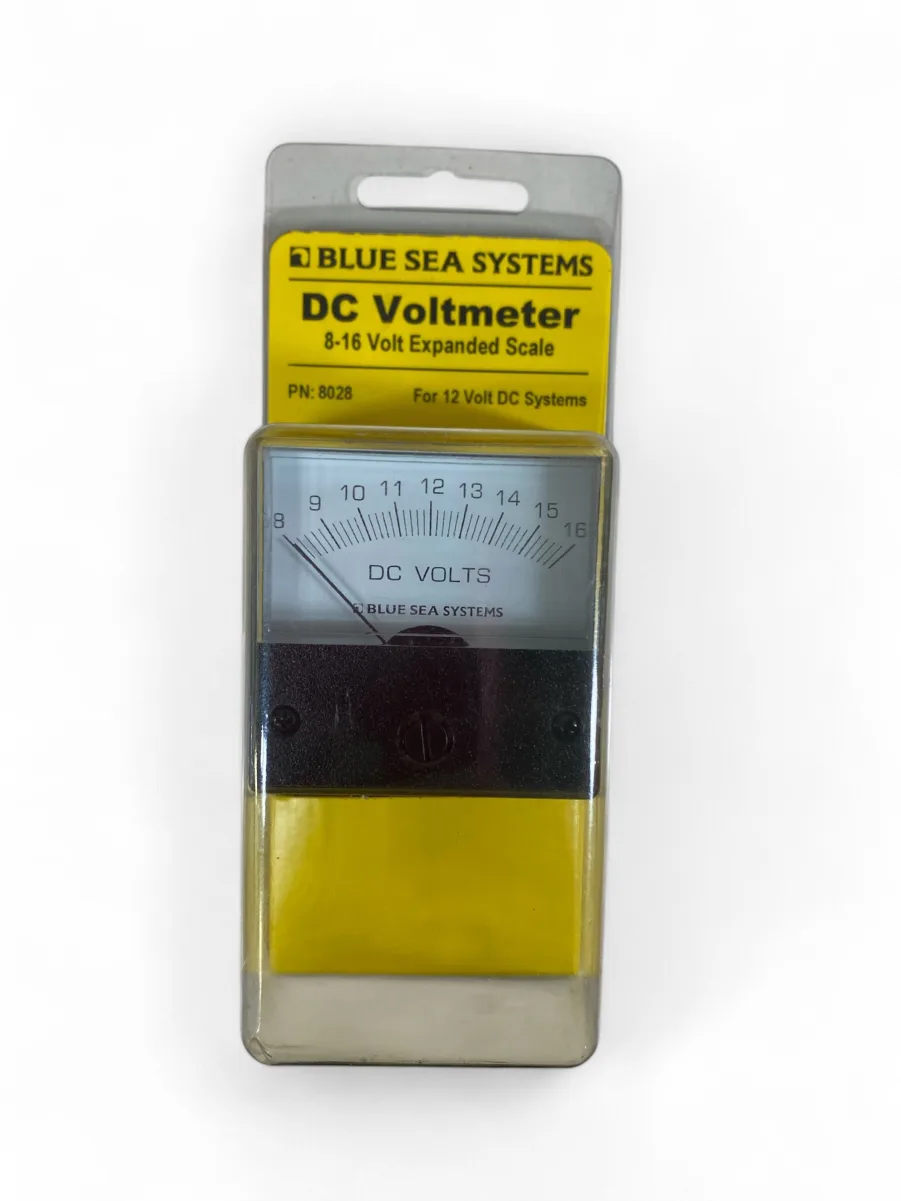 Blue Sea Systems 8028 8-16V Expanded Scale DC Voltmeter For 12V System ...