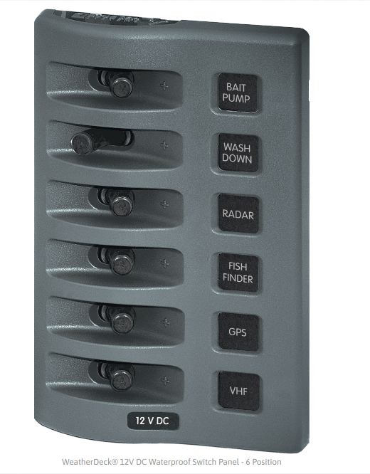 Blue Sea Systems 4307 WeatherDeck 12-24VDC Switch Only Panel Waterproof ...